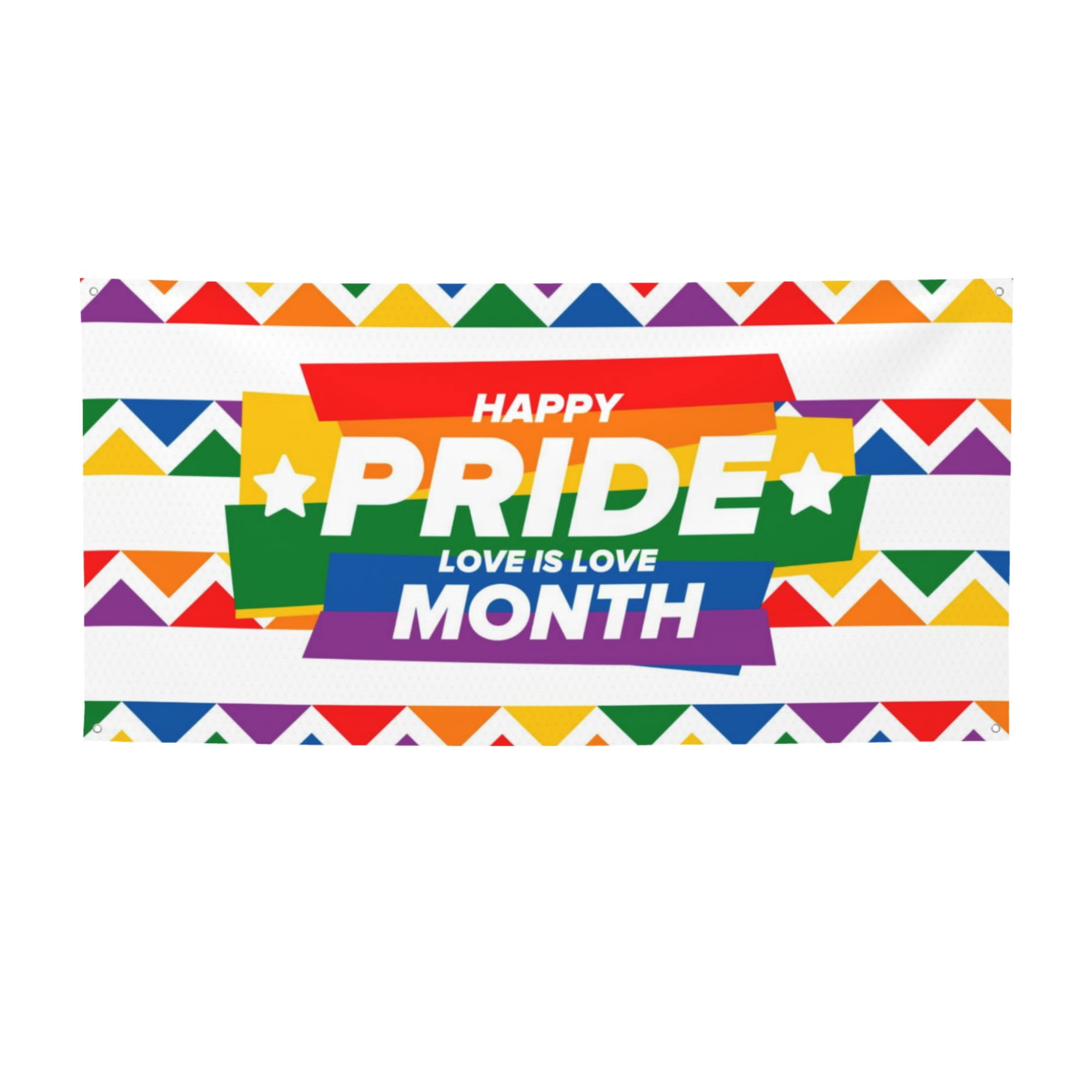 ZICANCN Banner Yard Signs, Celebrate Happy Pride Day Party Wall Decor ...