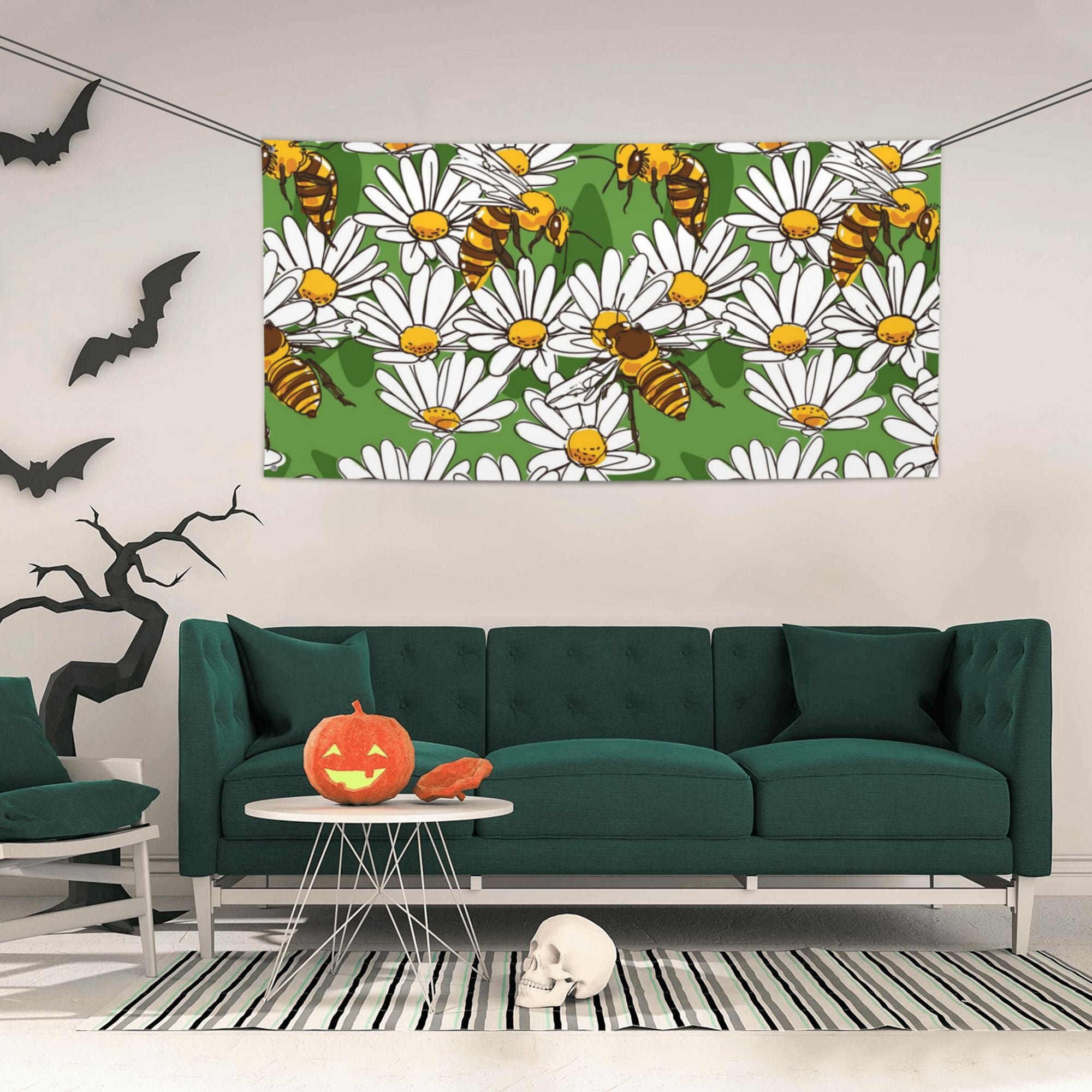 ZICANCN Banner Yard Signs, Embellishment Bee Flower Print Party Wall ...