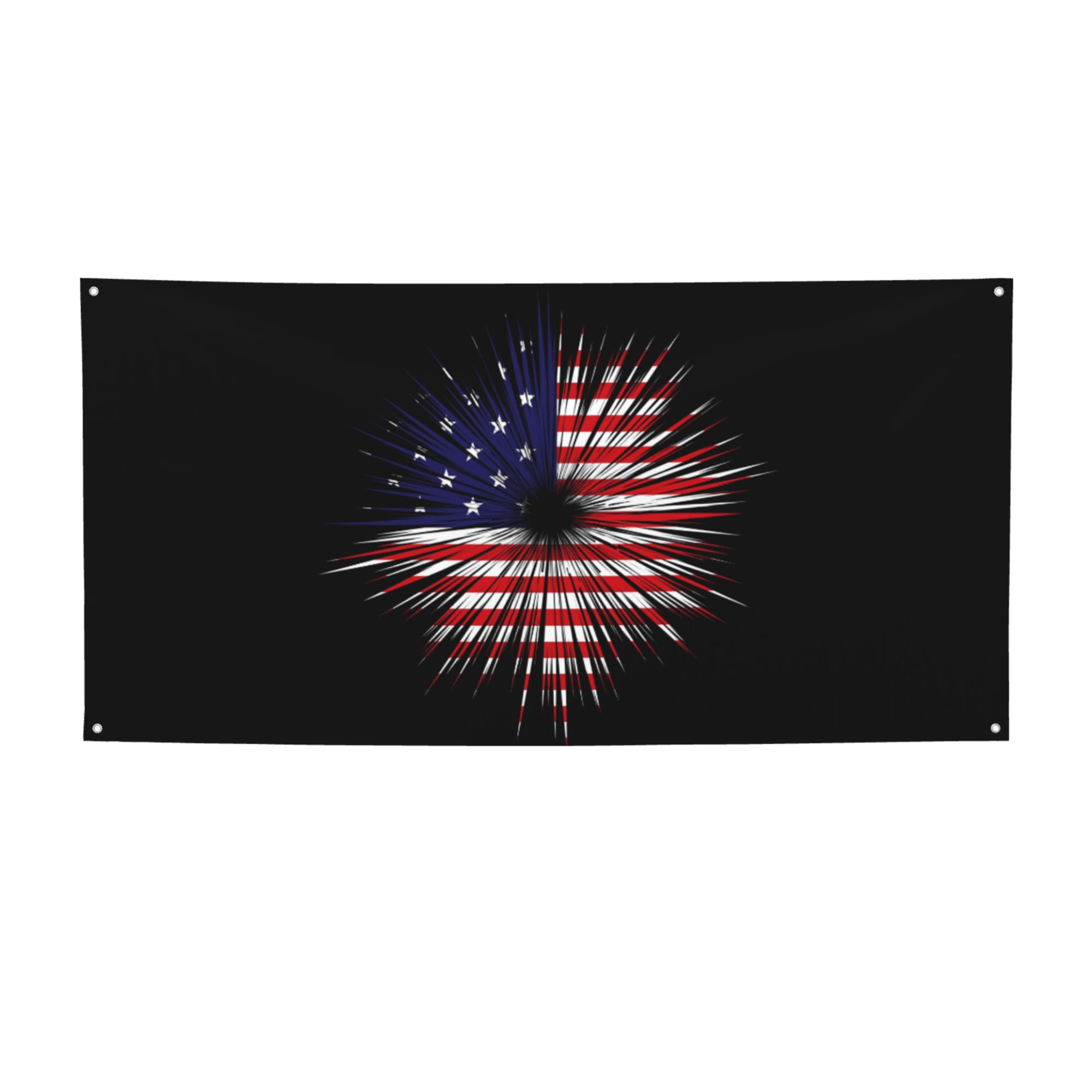 ZICANCN Banner Yard Signs, Firework Explosion Usa Flag Party Wall Decor ...