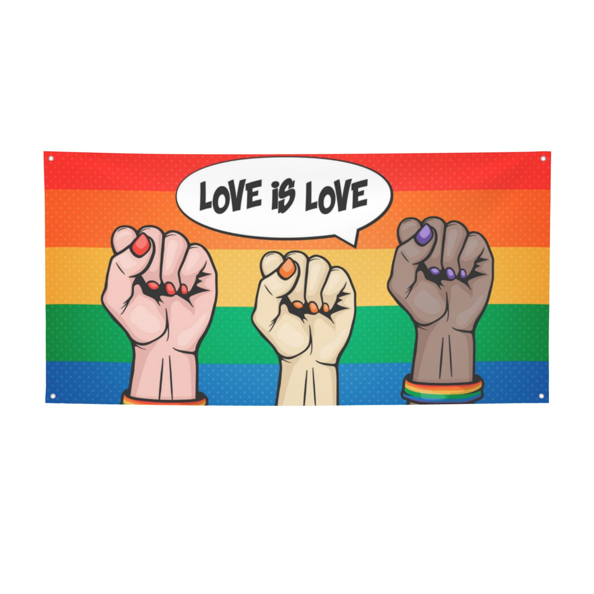 ZICANCN Banner Yard Signs, Fist Favor LGBT Party Wall Decor for Indoor ...