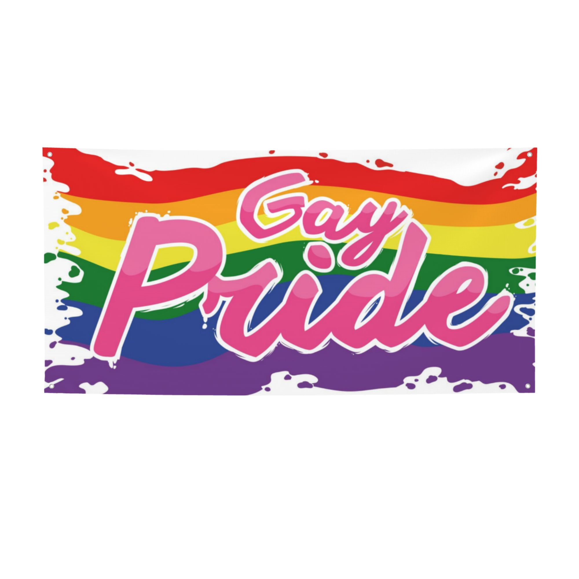 ZICANCN Banner Yard Signs, Gay Rainbow Pride Party Wall Decor for ...