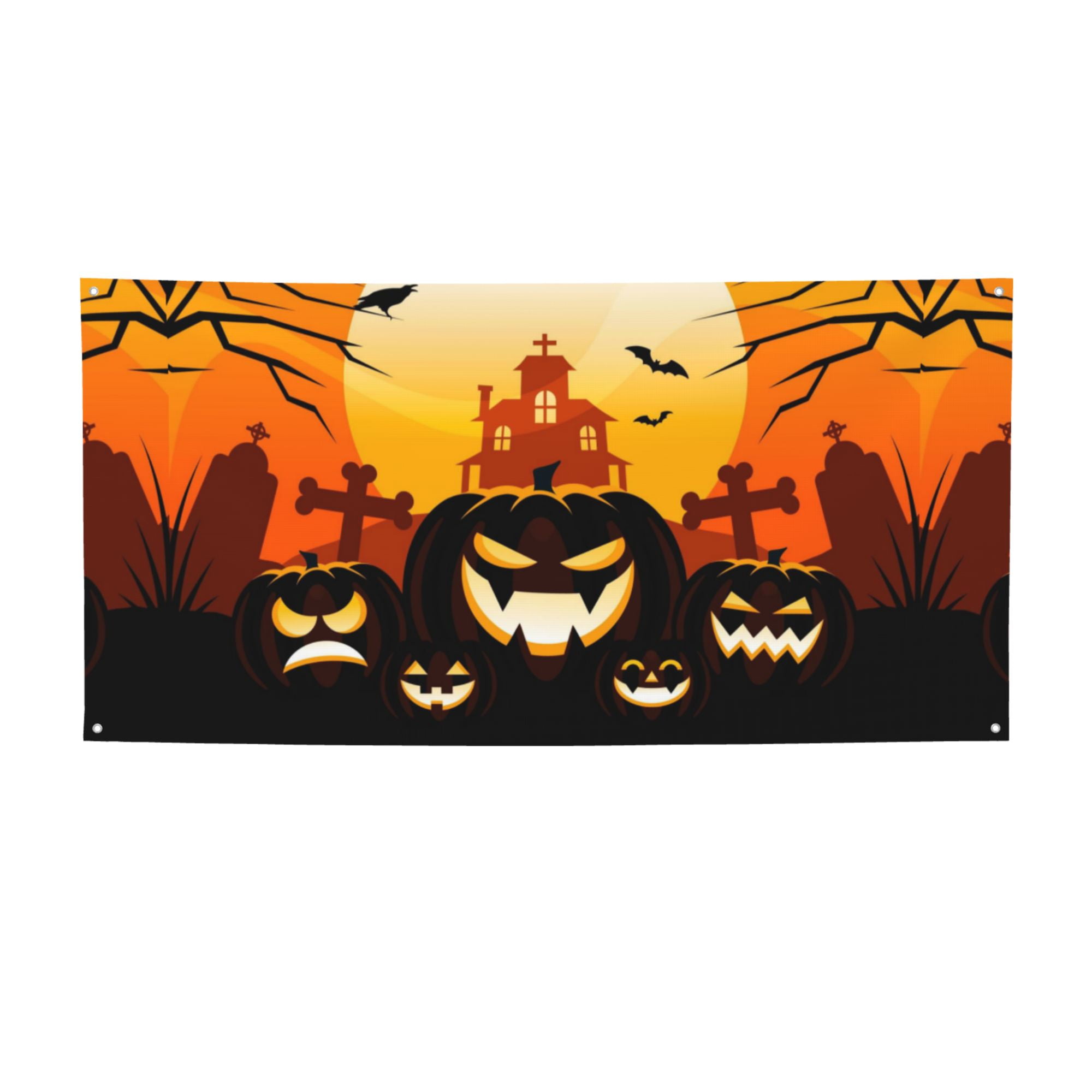 ZICANCN Banner Yard Signs, Halloween Spooky Celebration Party Wall ...