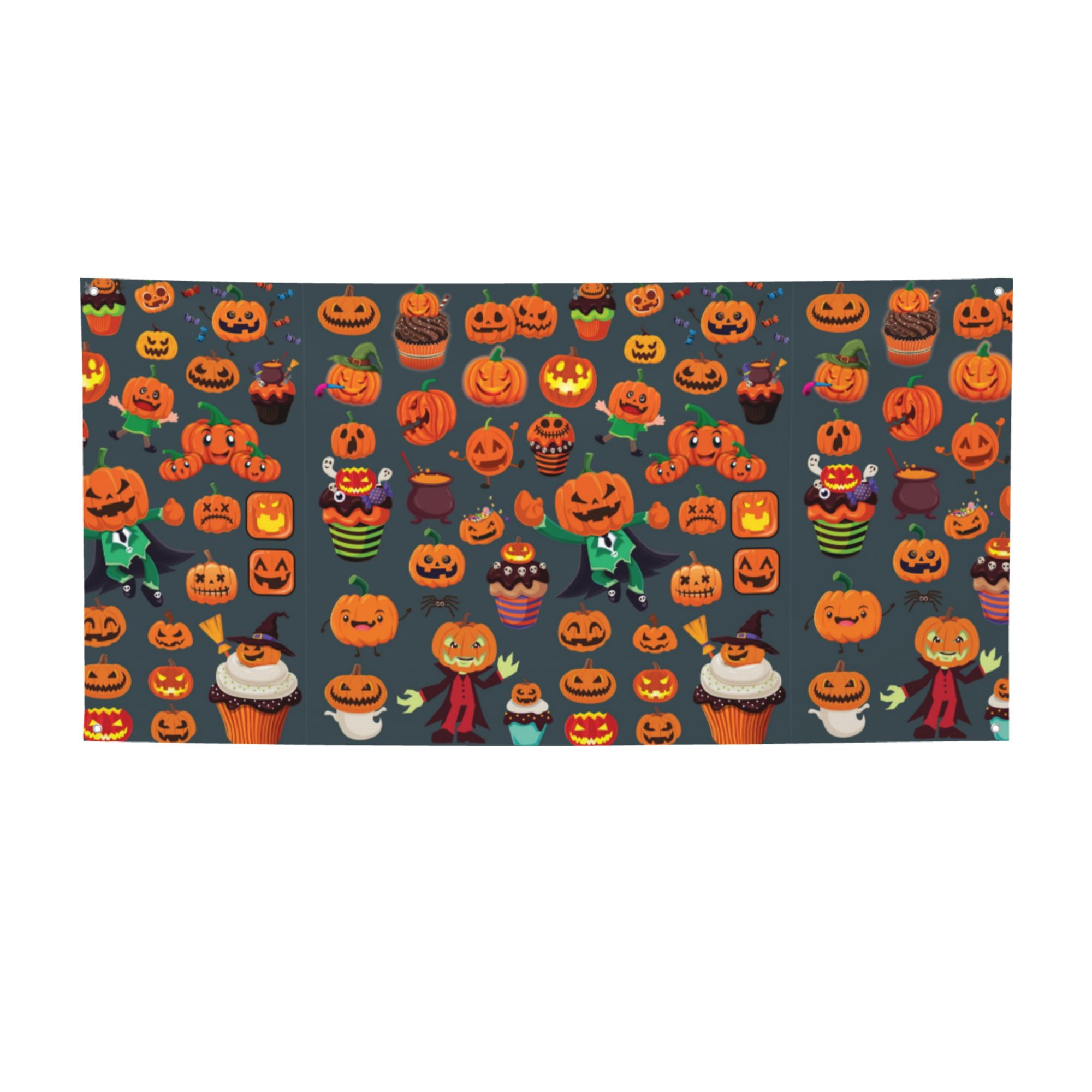ZICANCN Banner Yard Signs, Halloween Wacky Pumpkins Party Wall Decor ...