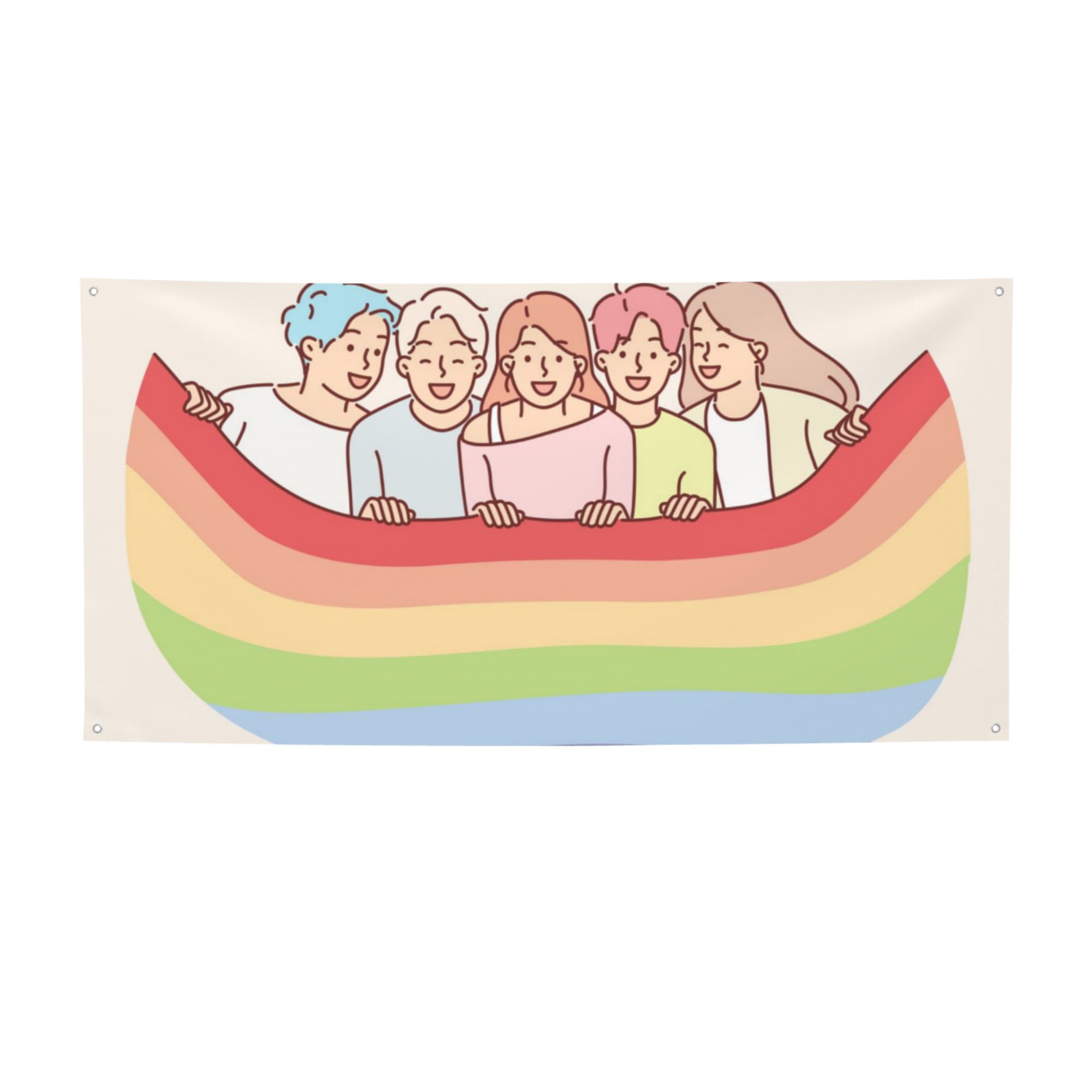 ZICANCN Banner Yard Signs, Lgbt Flag Gays Lesbians Party Wall Decor for ...