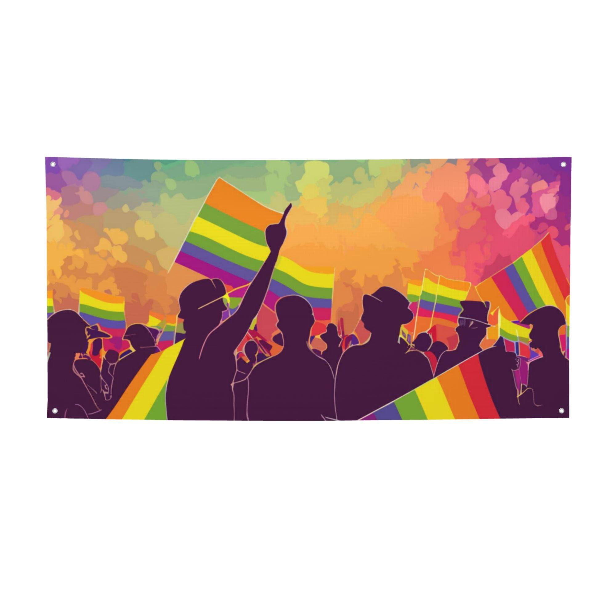 ZICANCN Banner Yard Signs, Rainbow LBGT Flag Party Wall Decor for ...