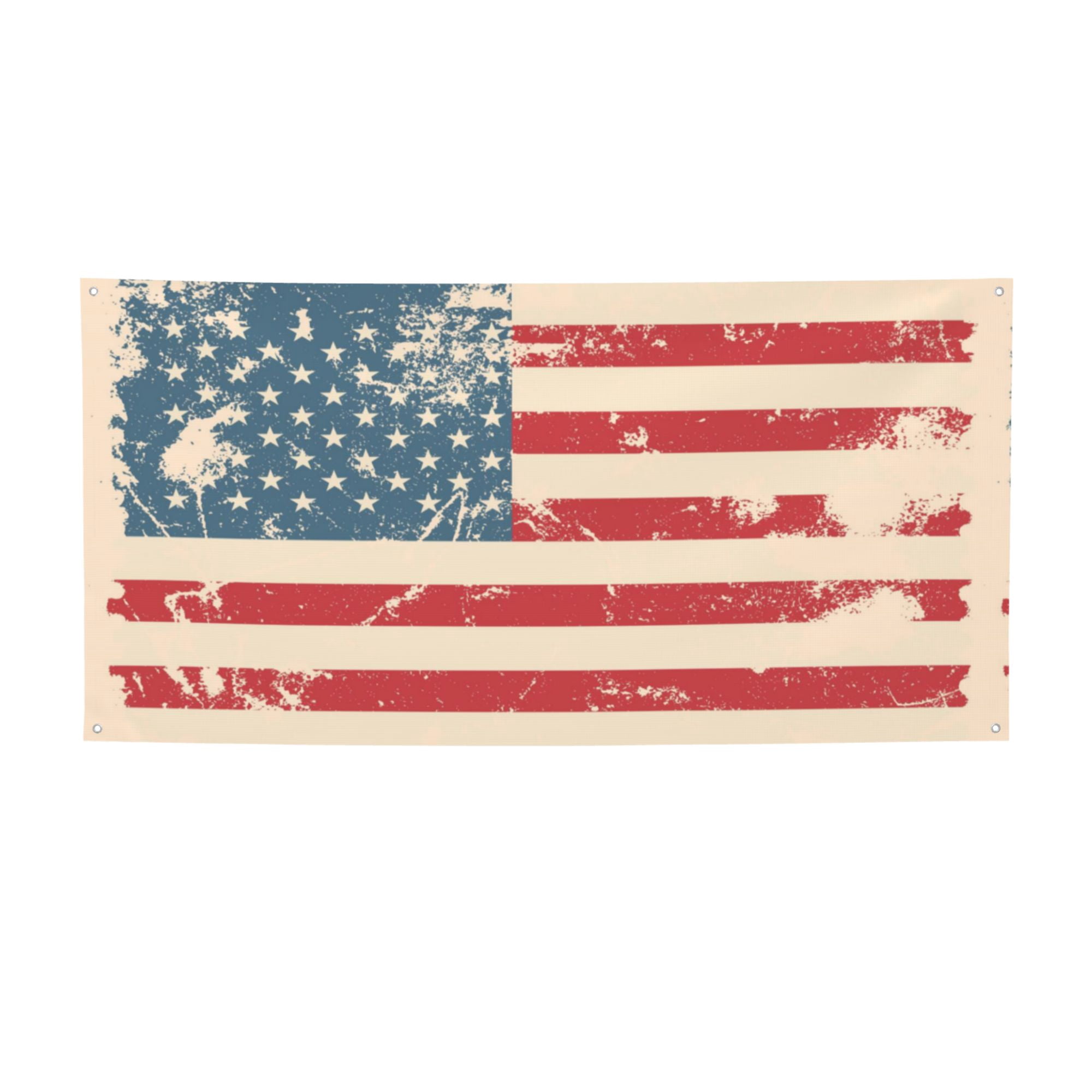 ZICANCN Banner Yard Signs, Retro Patriotic Flag Grunge Party Wall Decor ...