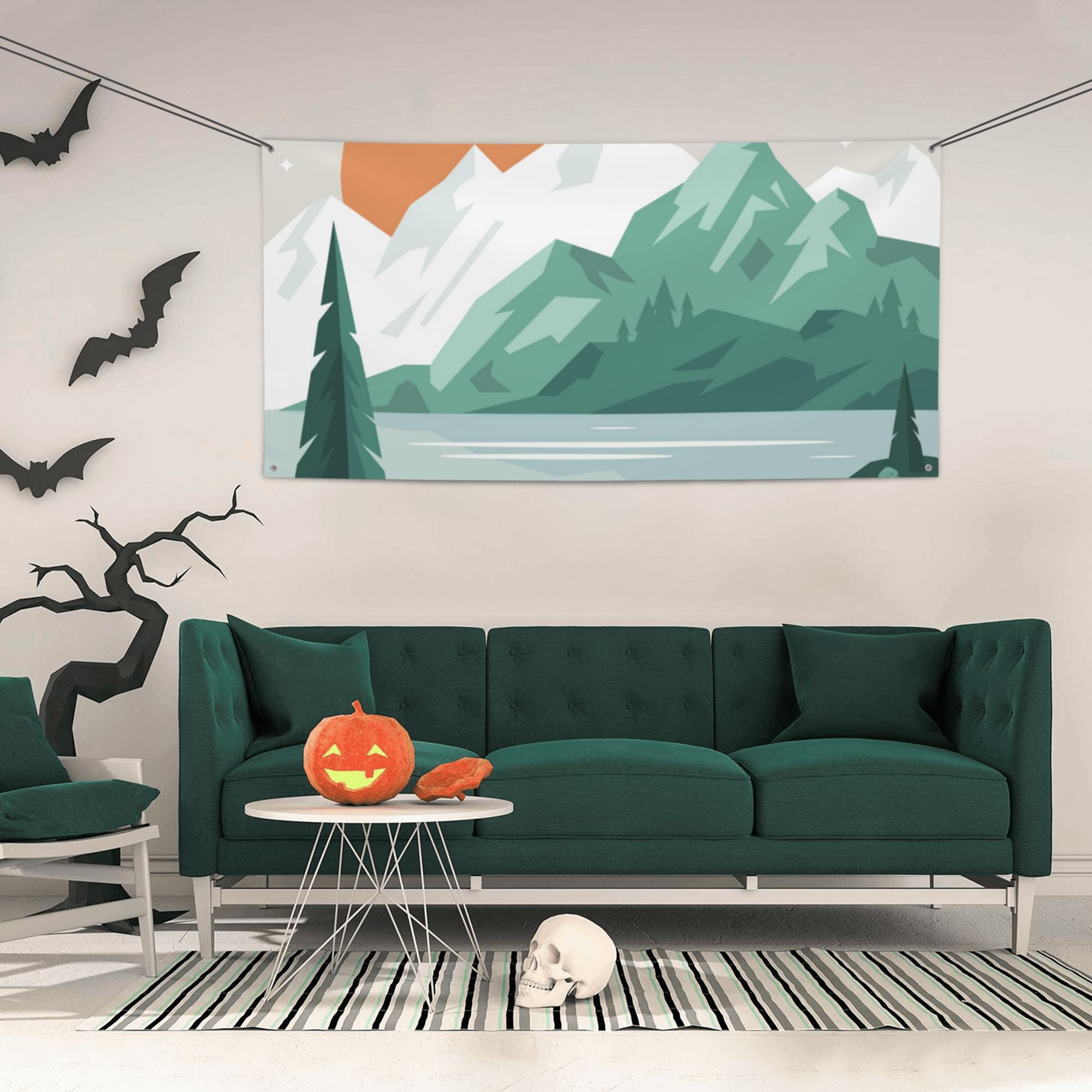 ZICANCN Banner Yard Signs, Snowy Mountain Sunbathing Party Wall Decor ...