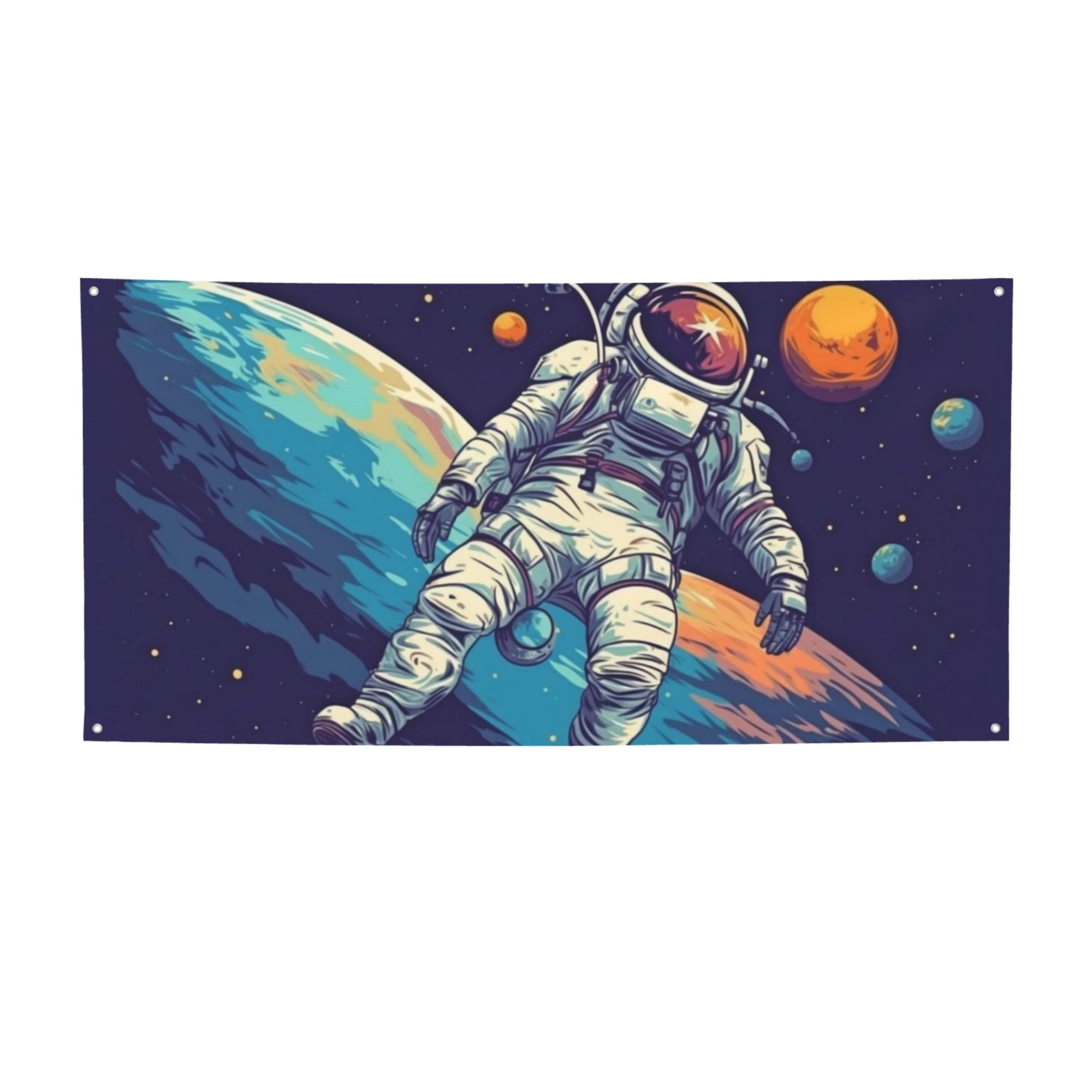 ZICANCN Banner Yard Signs, Space Galaxy Astronaut Party Wall Decor for ...
