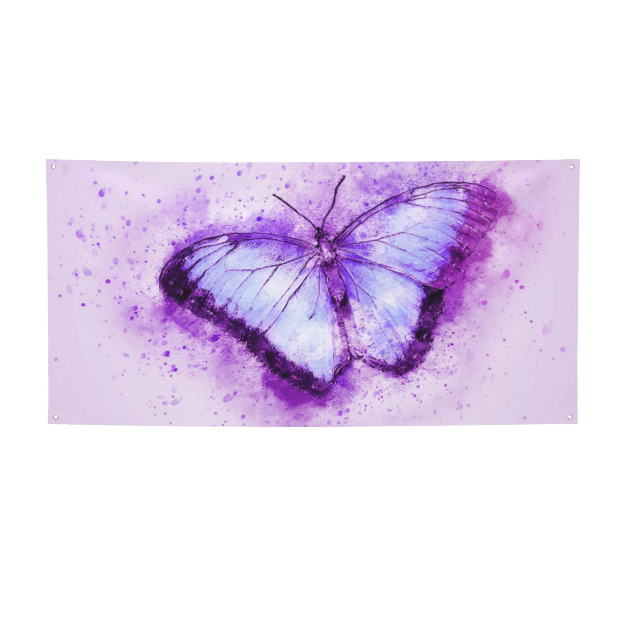 ZICANCN Banner Yard Signs, Watercolor Butterfly Flying Party Wall Decor ...