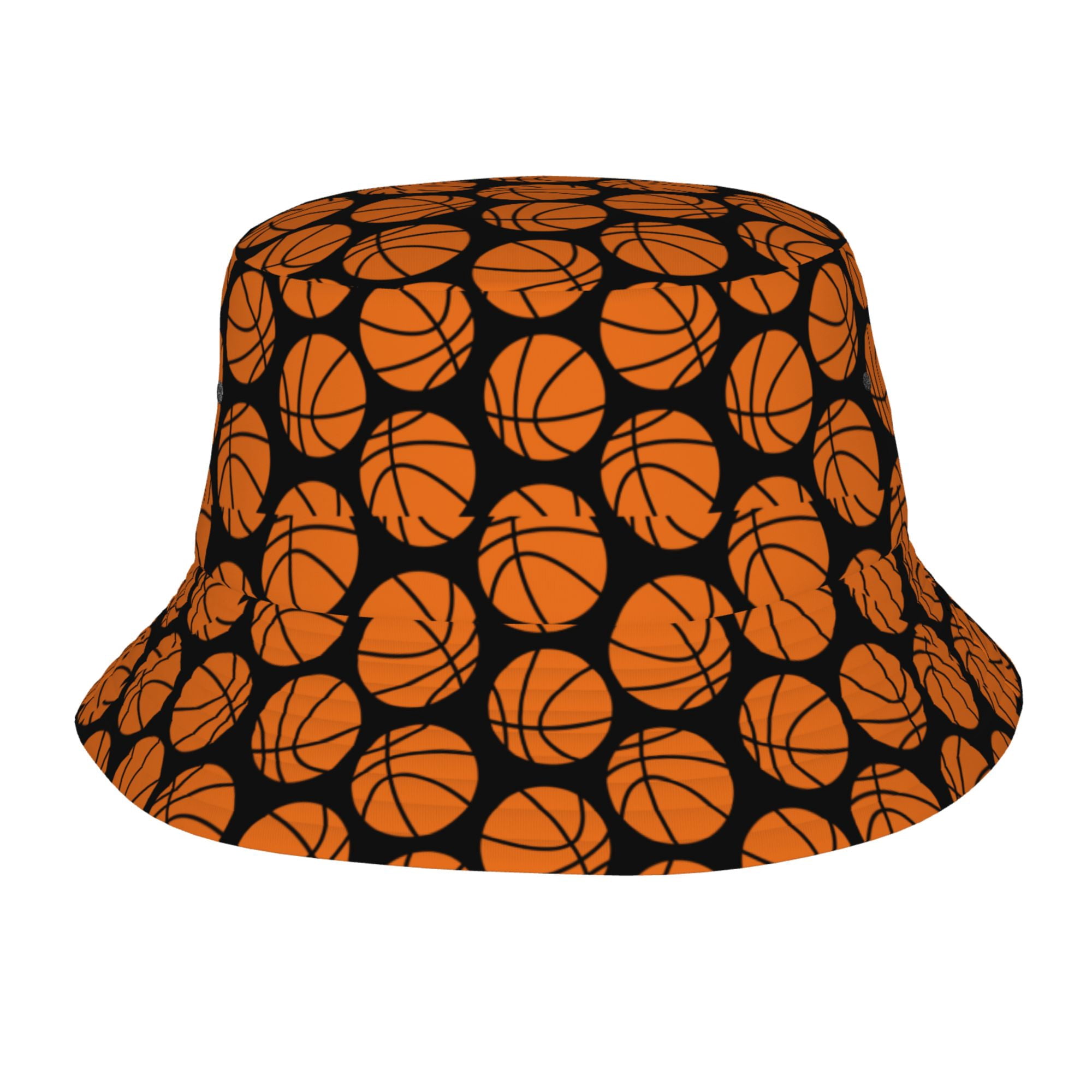 ZICANCN Basketball Sports Orange Balls Bucket Hat , Unisex Print Double ...