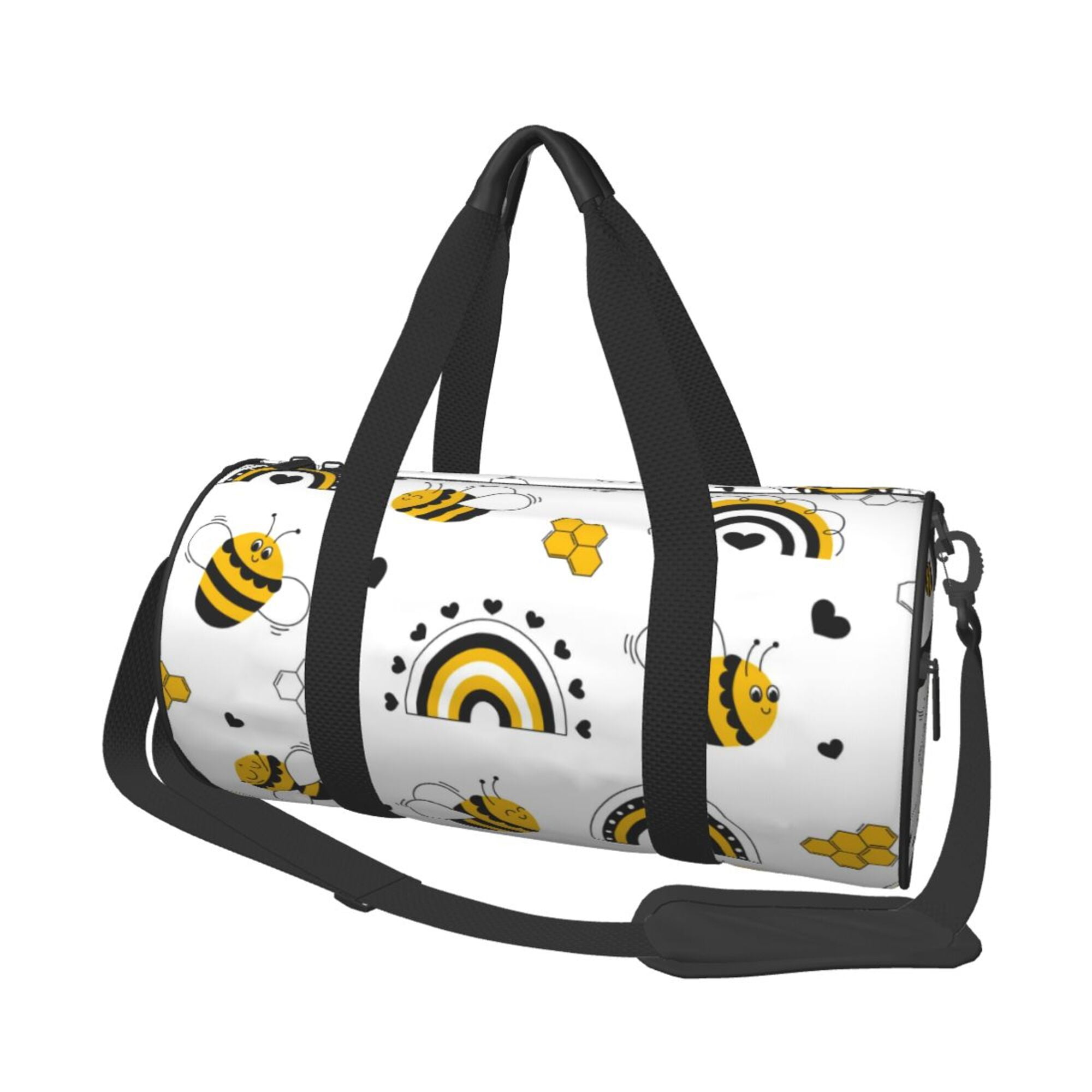 ZICANCN Beautiful Rainbow Honey Bees Travel Duffle Bag, Sports Tote Gym Bag Weekenders Bags for ...