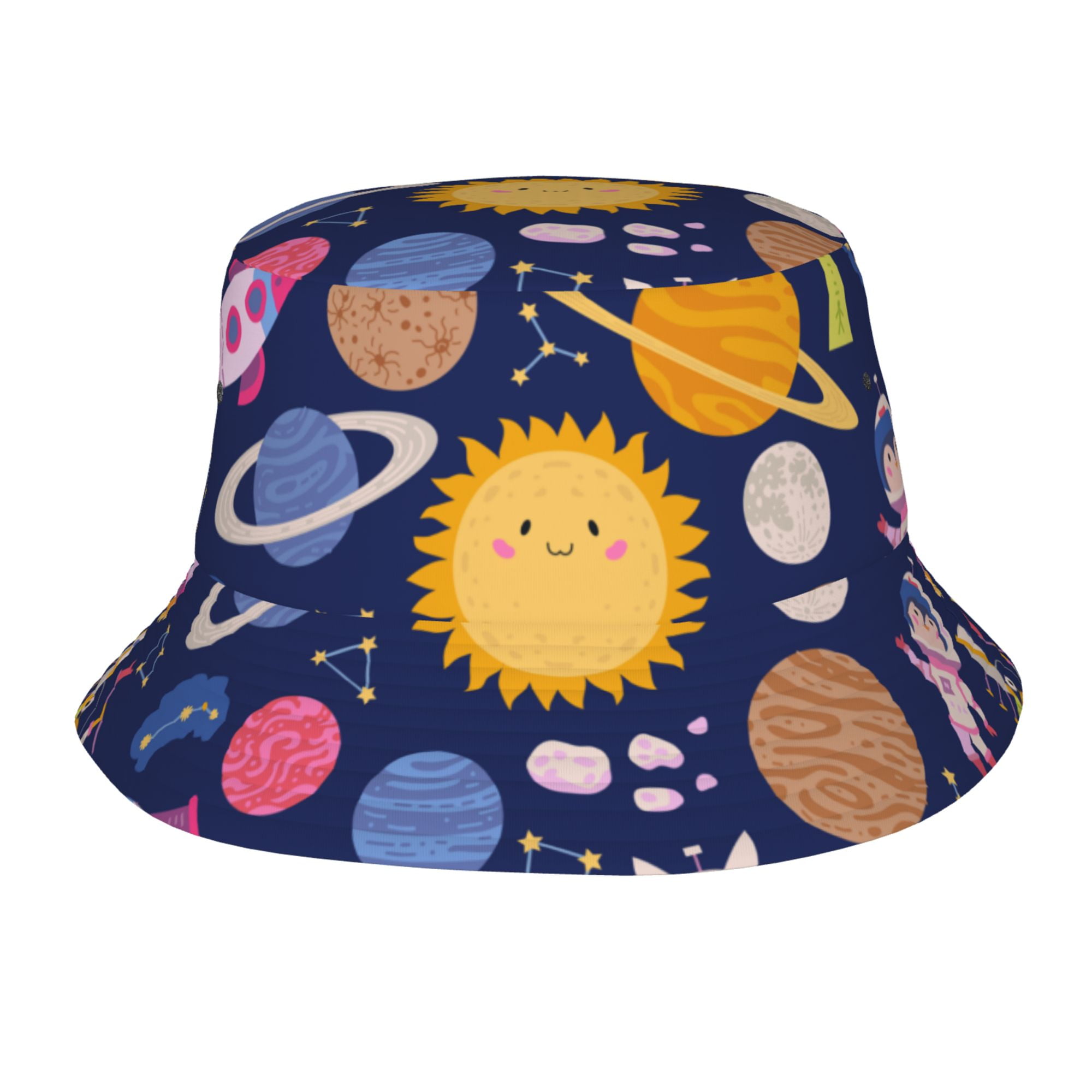 ZICANCN Blue Cartoon Universe Bucket Hat , Unisex Print Double-Side ...