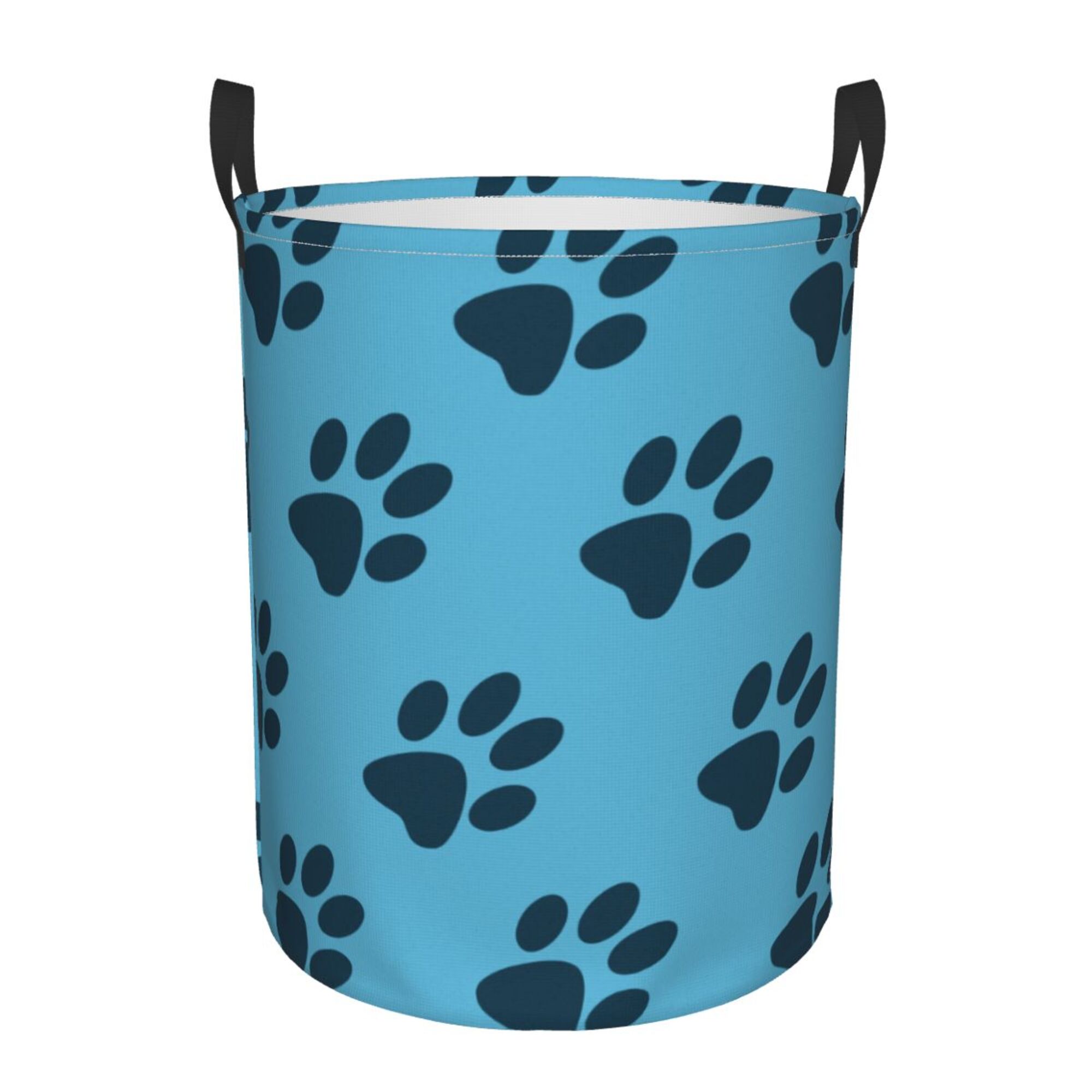 ZICANCN Blue Dog Paws Laundry Basket Organizer, Dirty Clothes Hamper ...