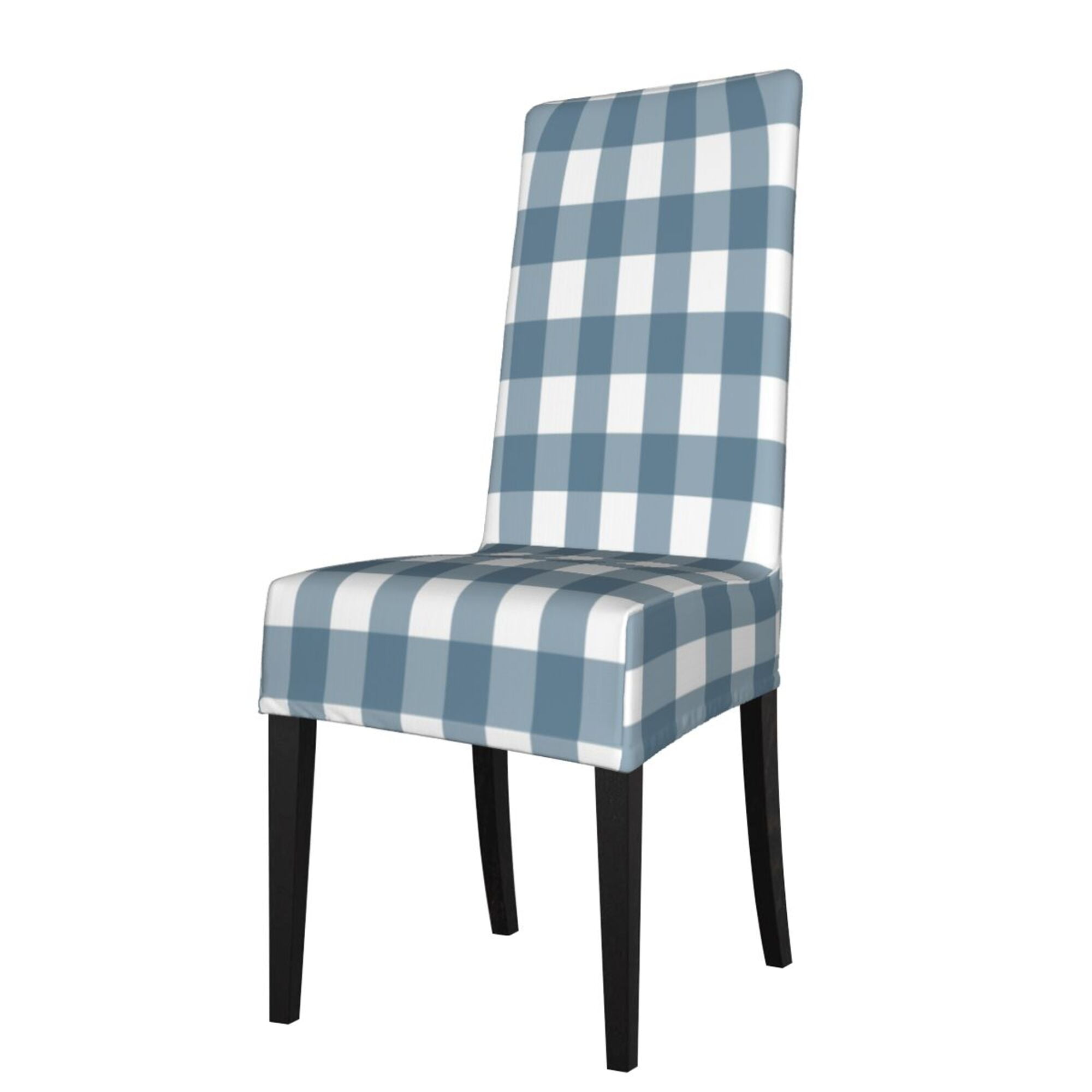 ZICANCN Blue Plaid Printed Chair Protectors Seat Covers , Dining Chair ...
