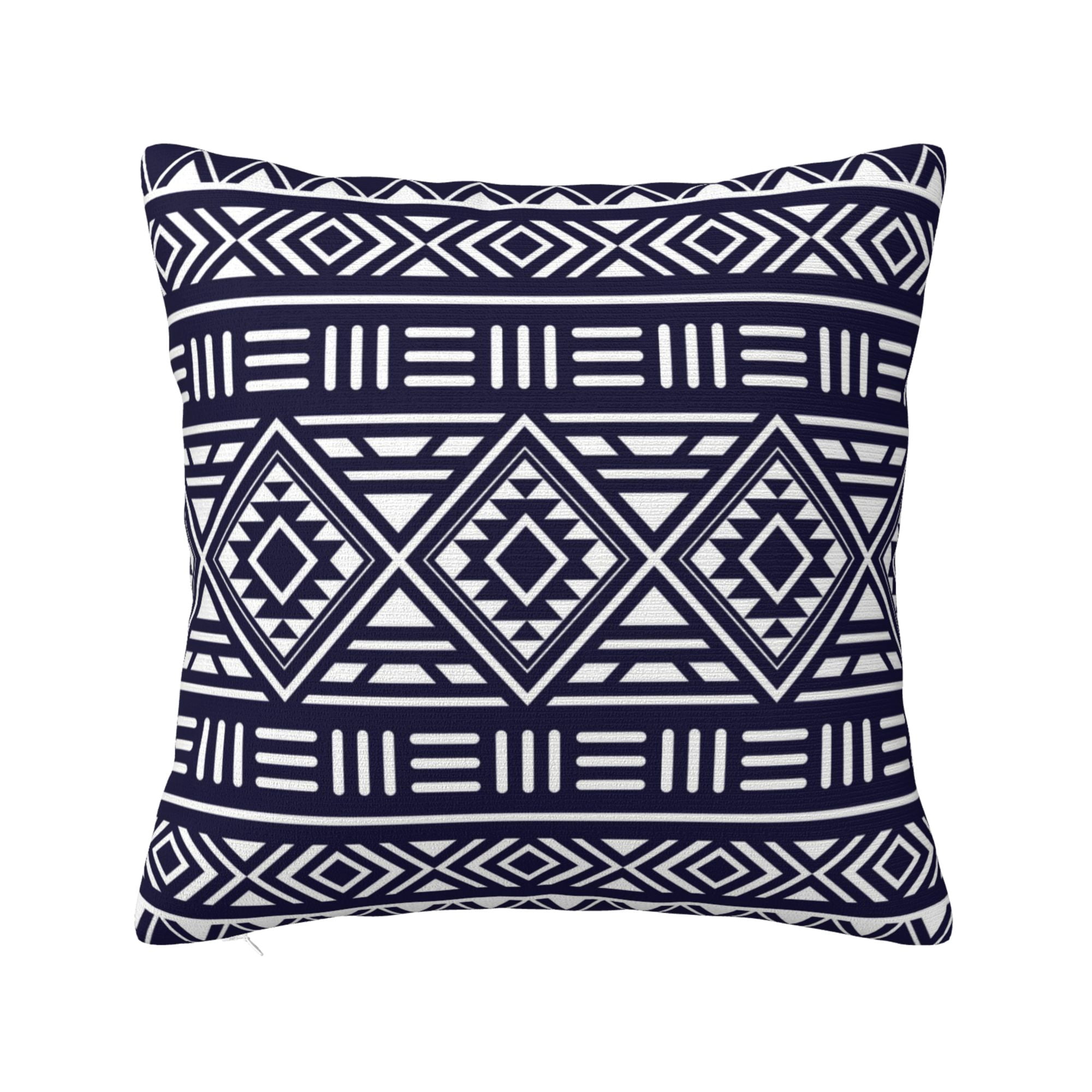 ZICANCN Blue White Tribal Aztec Throw Pillow Covers, Bed Couch Sofa ...