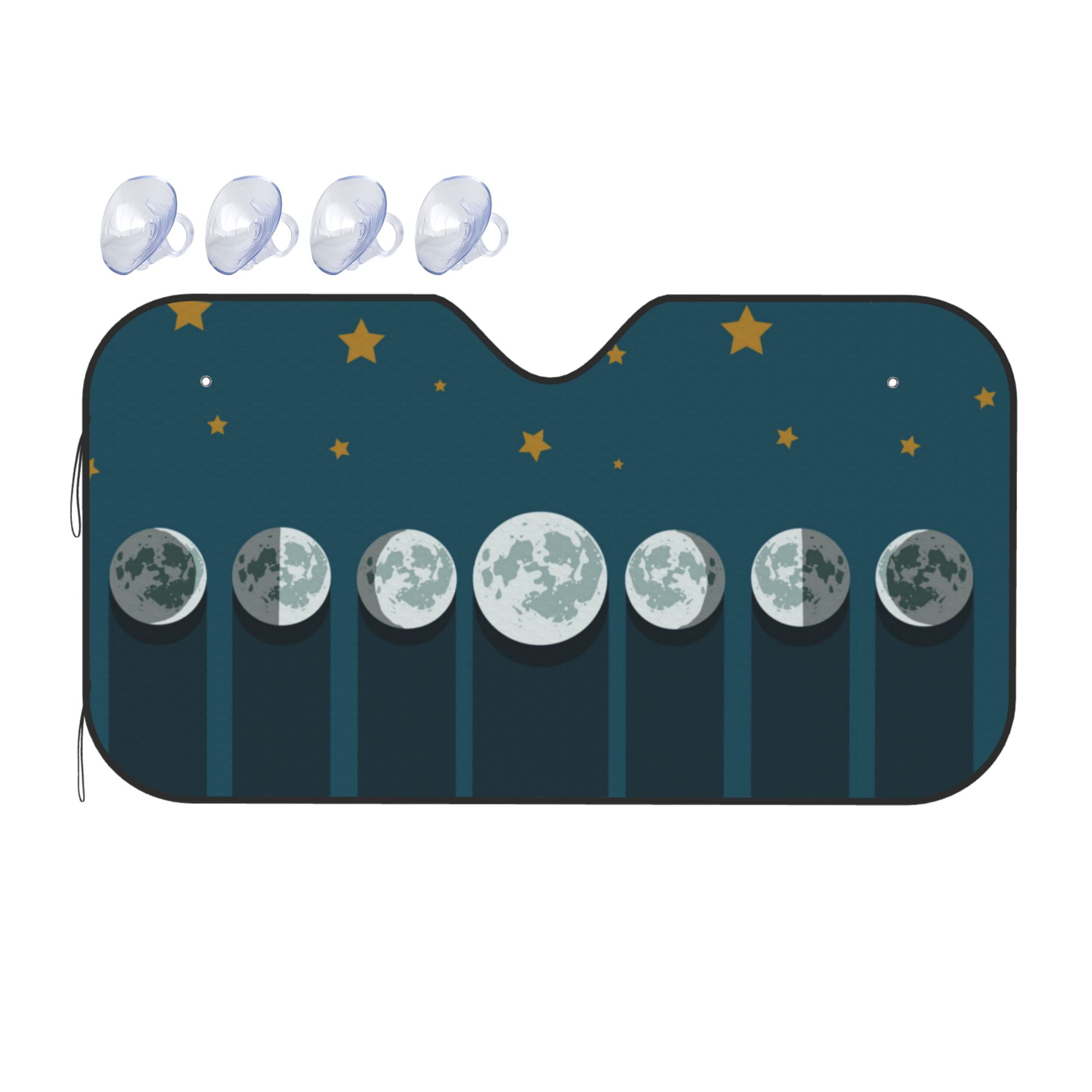 ZICANCN Car Sun Shades Front Windshield, Night Sky Moon Stars ...