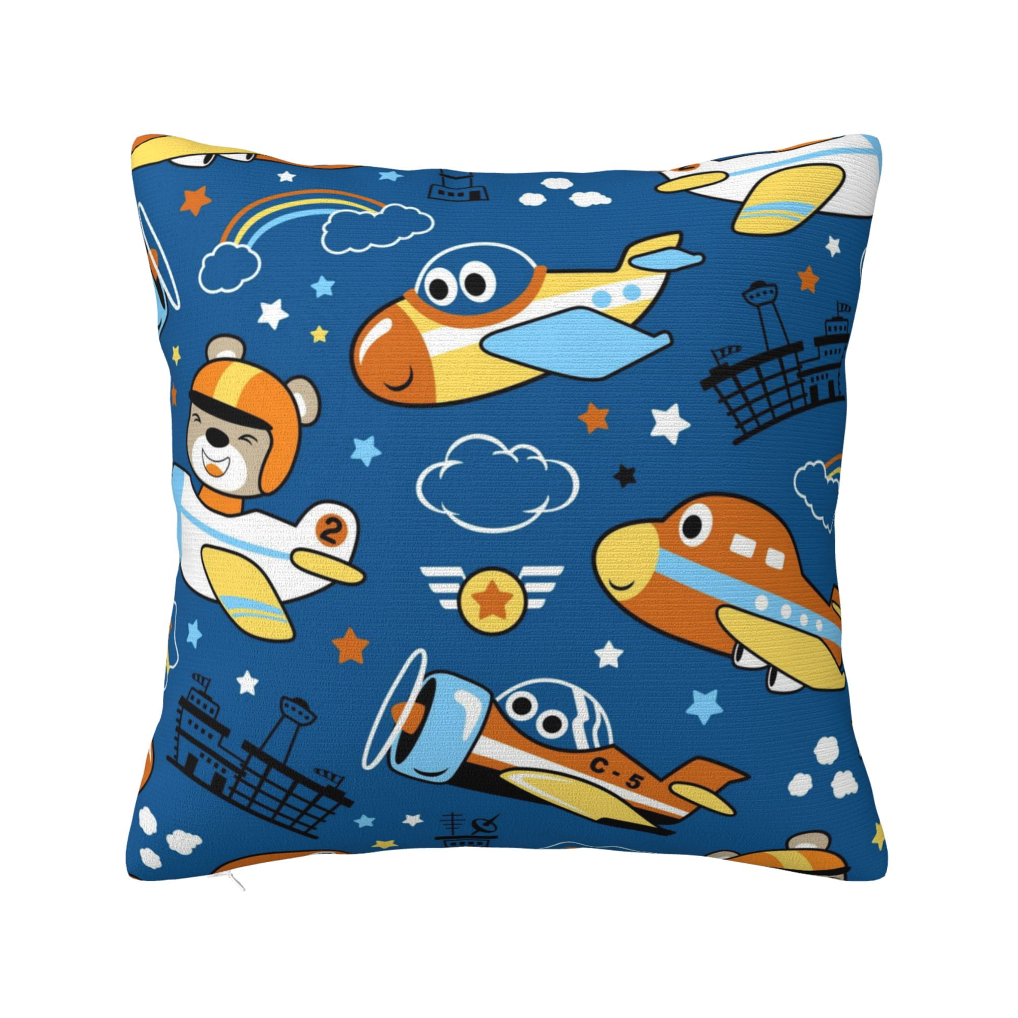 ZICANCN Cartoon Bear Submarine Throw Pillow Covers, Bed Couch Sofa Knit ...
