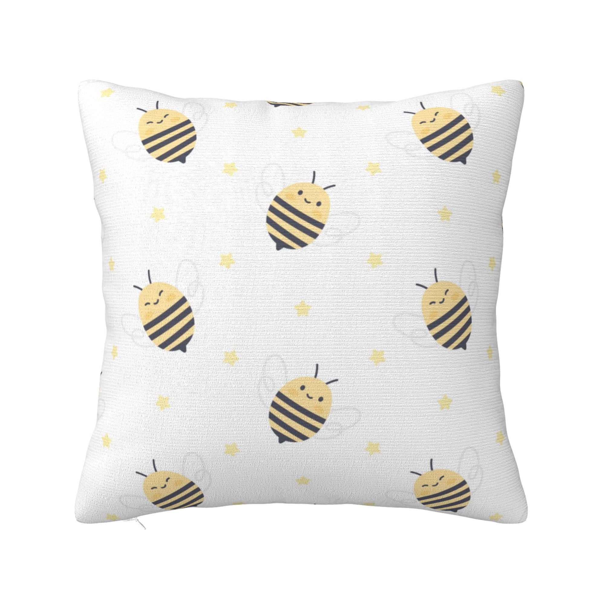 ZICANCN Cartoon Bee Throw Pillow Covers, Bed Couch Sofa Knit Decorative ...