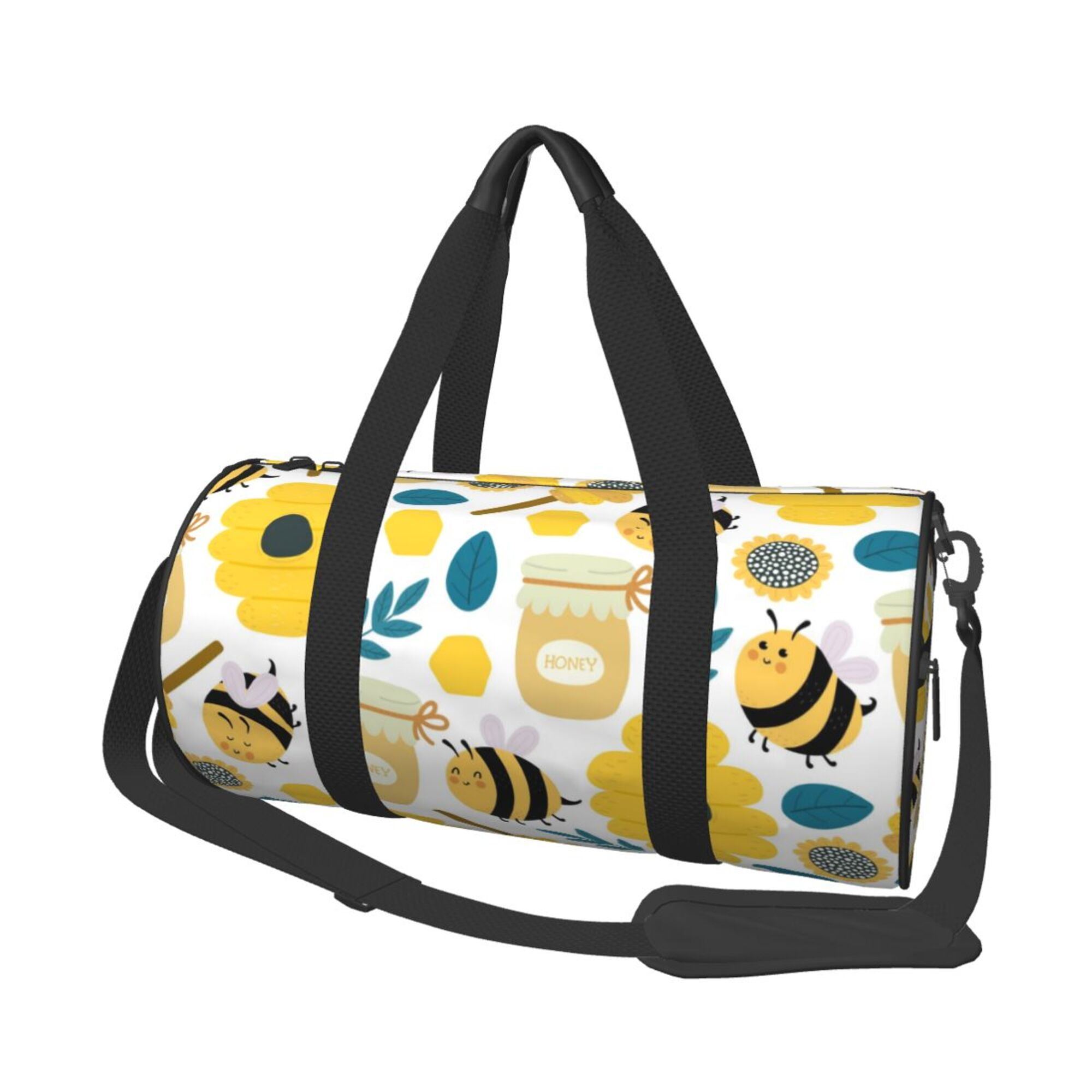 ZICANCN Cartoon Bees Honey Animals Travel Duffle Bag, Sports Tote Gym Bag Weekenders Bags for ...
