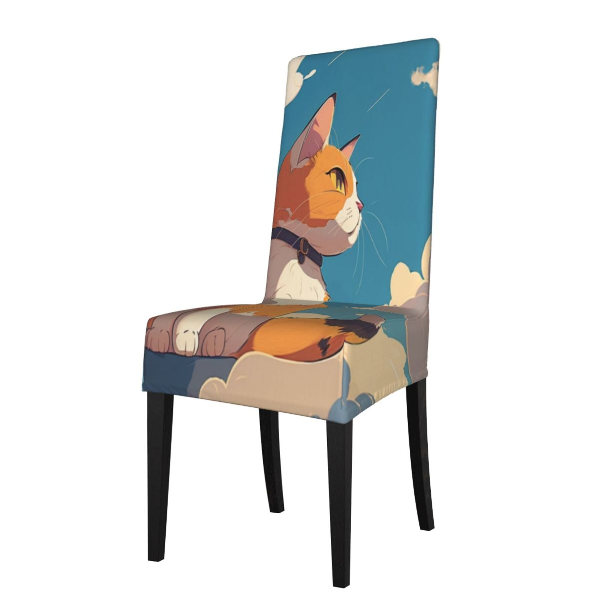 ZICANCN Cat Blue Sky Anime Chair Protectors Seat Covers , Dining Chair ...
