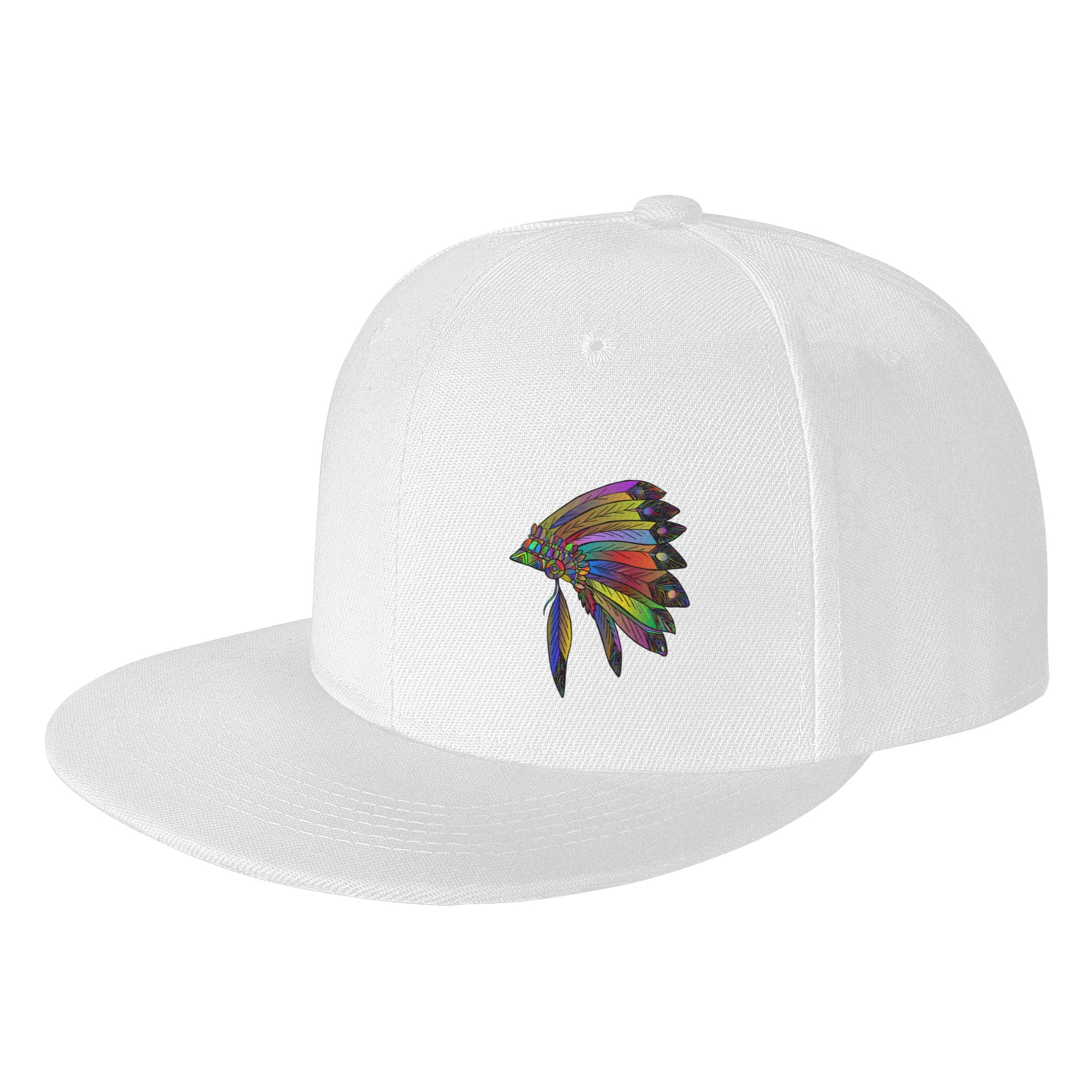 ZICANCN Colorful Feathers Native American Baseball Caps, Trucker Hats ...