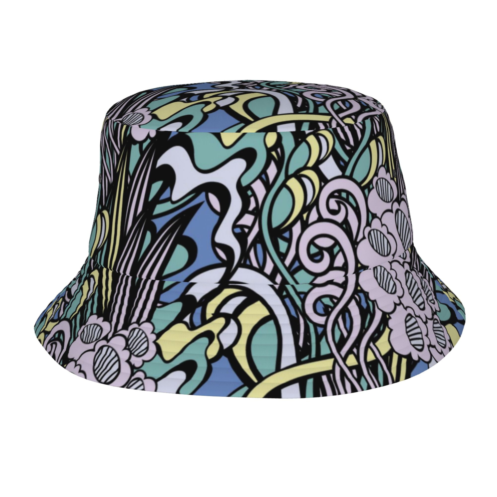ZICANCN Colorful Floral Abstract Leaves Bucket Hat , Unisex Print ...