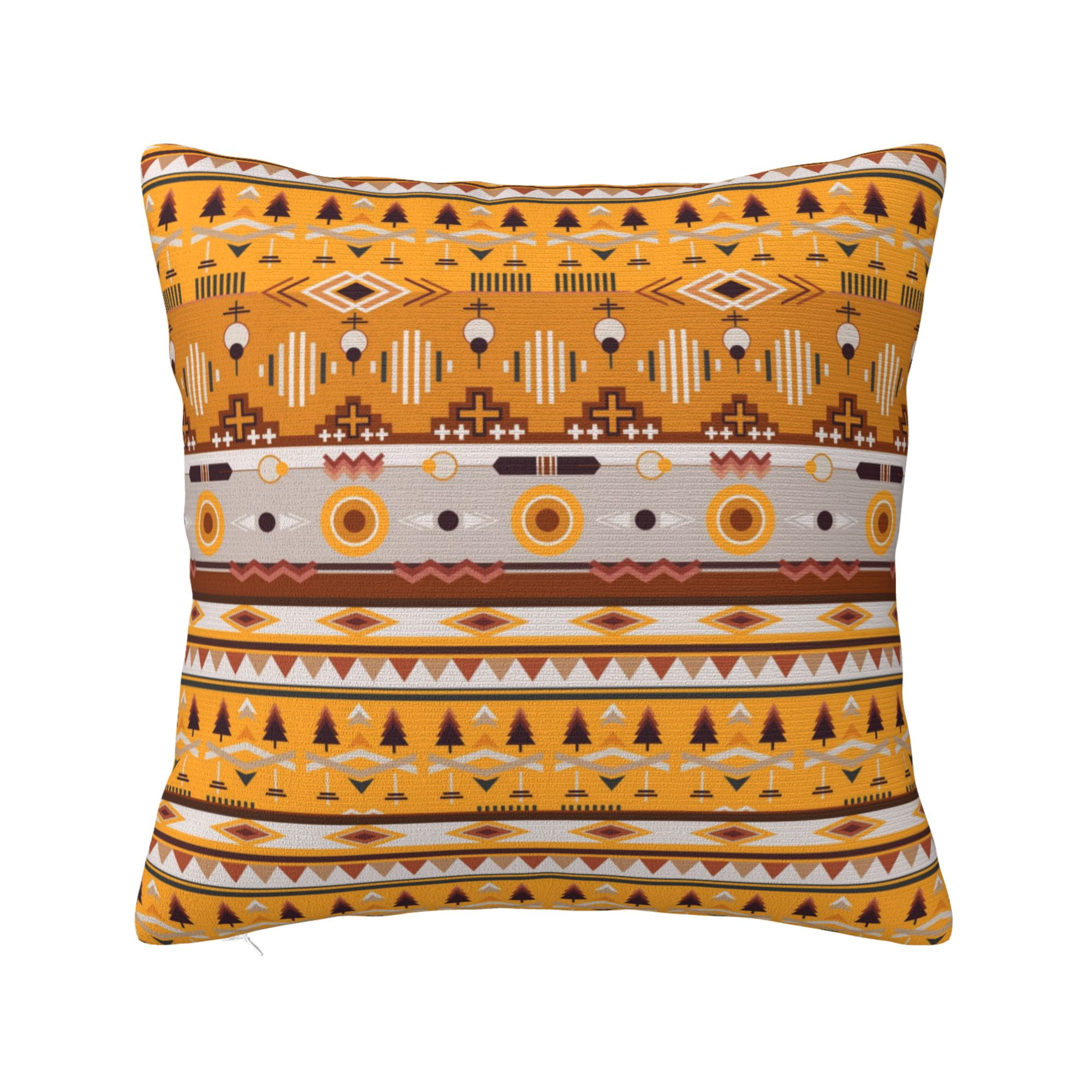 ZICANCN Colorful Lines Doodle Geometry Throw Pillow Covers, Bed Couch ...