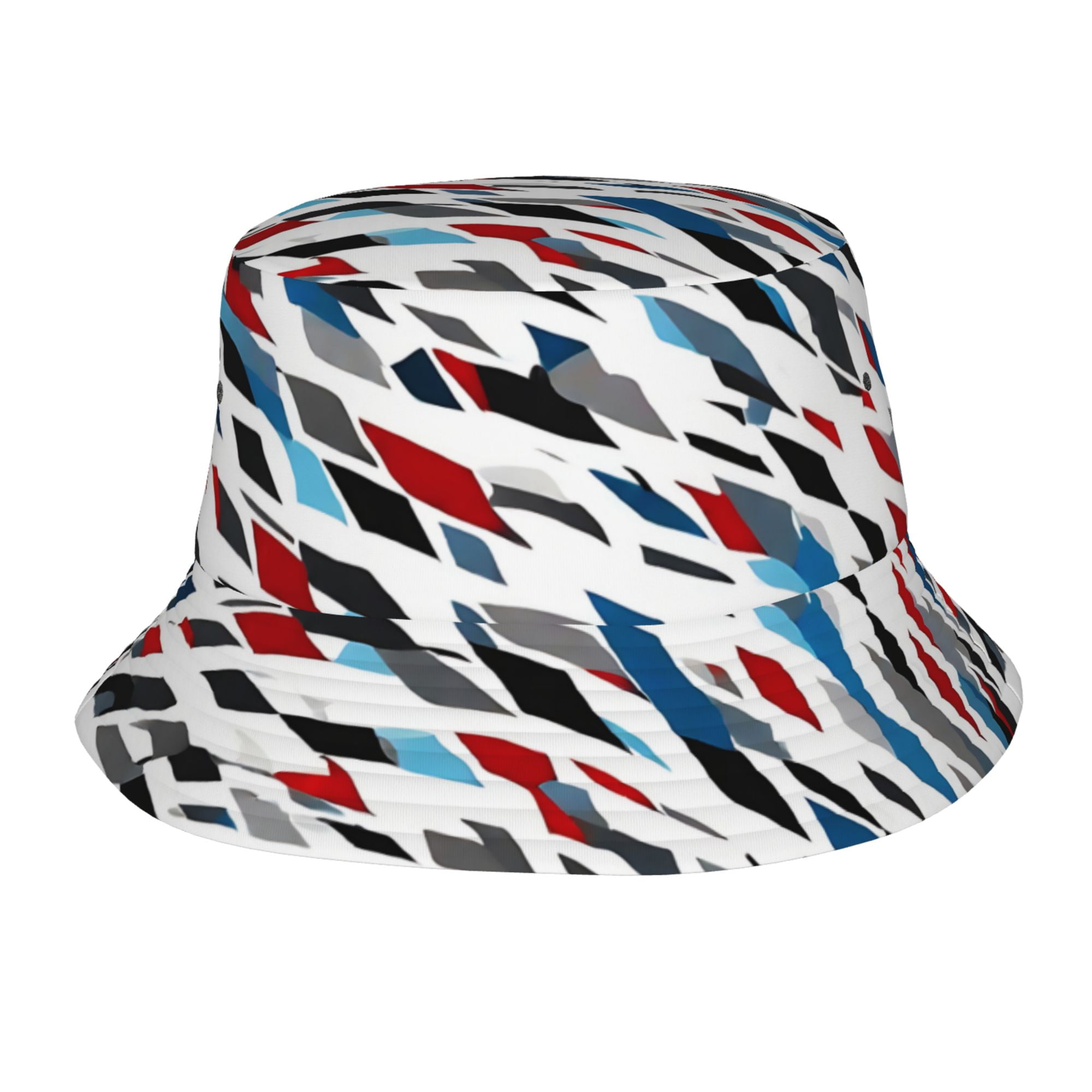 ZICANCN Colorful Square Layer Stripe Bucket Hat , Unisex Print Double ...
