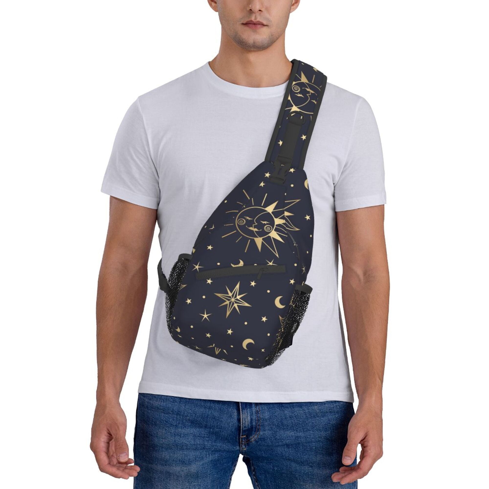 ZICANCN Crossbody Sling Bags for Women Men,Smile Face Sun Star Moon ...