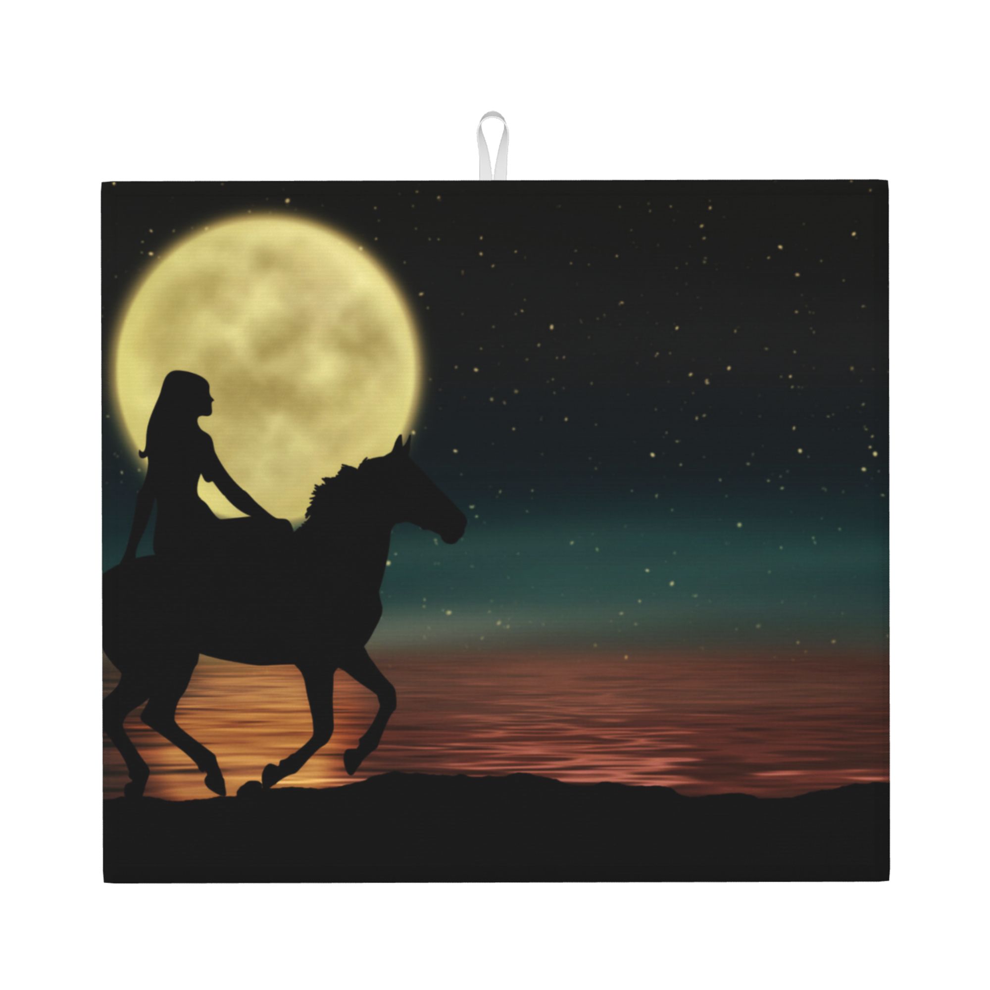 ZICANCN Dish Drying Mat for Kitchen Countertop, Stars Moon Horse ...
