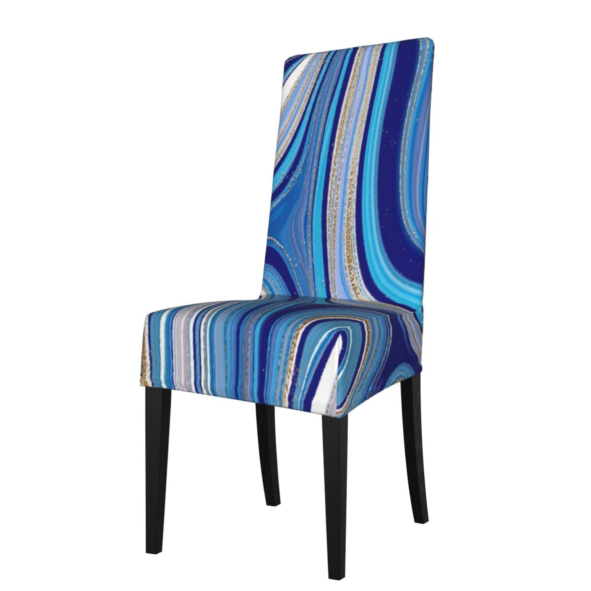 ZICANCN Elegant Luxury Blue Gradient Chair Protectors Seat Covers ...