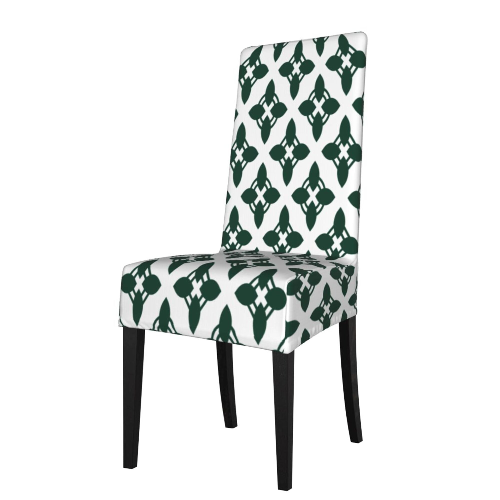 ZICANCN Four Leaf Green Flowers Chair Protectors Seat Covers , Dining ...