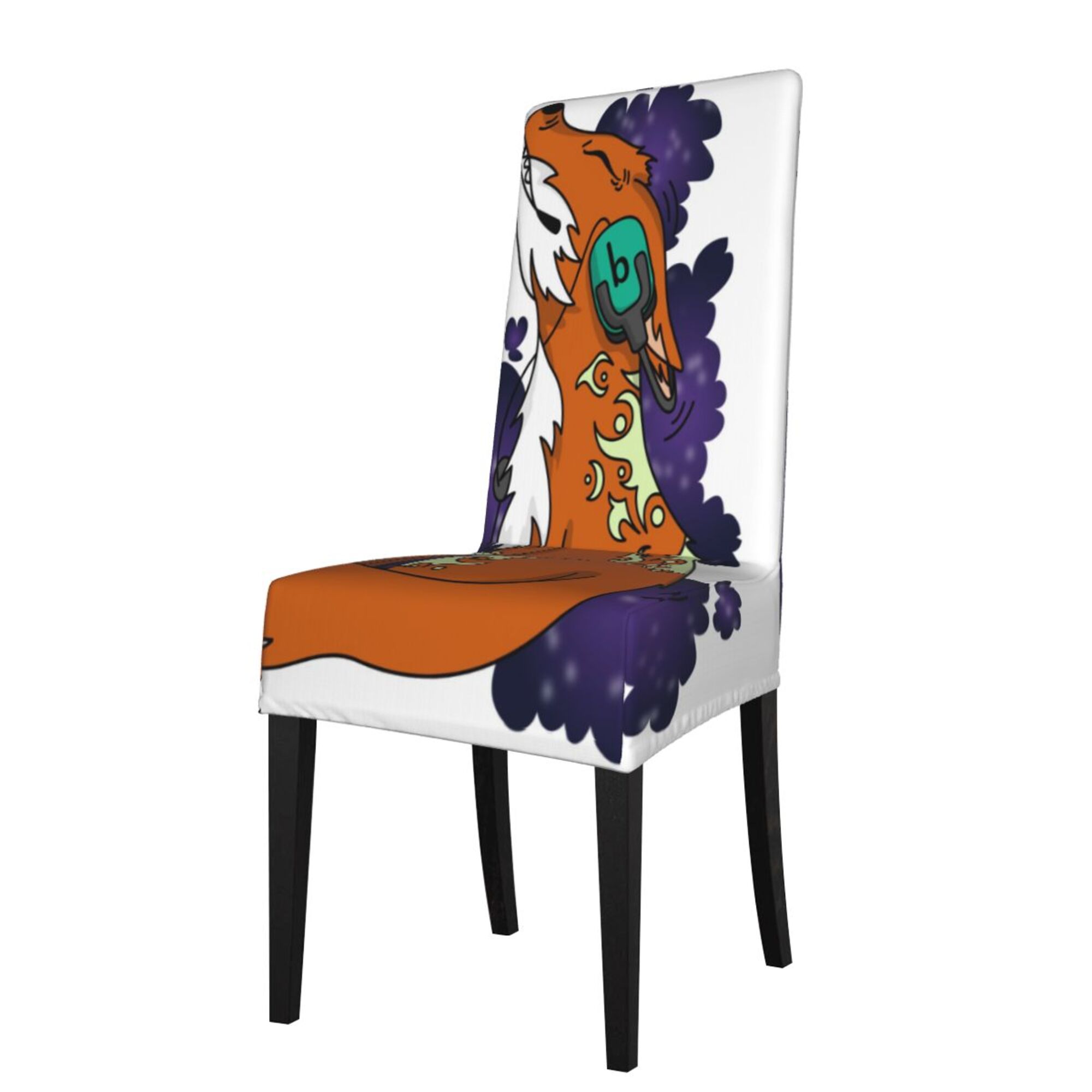 ZICANCN Fox Comic Music Wild Animal Chair Protectors Seat Covers ...