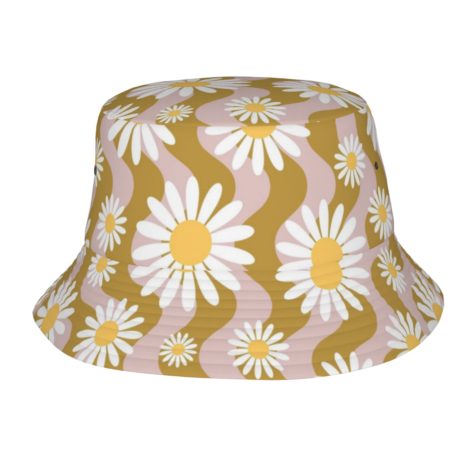 ZICANCN Fresh Yellow Daisy Bucket Hat , Unisex Print Double-Side-Wear ...