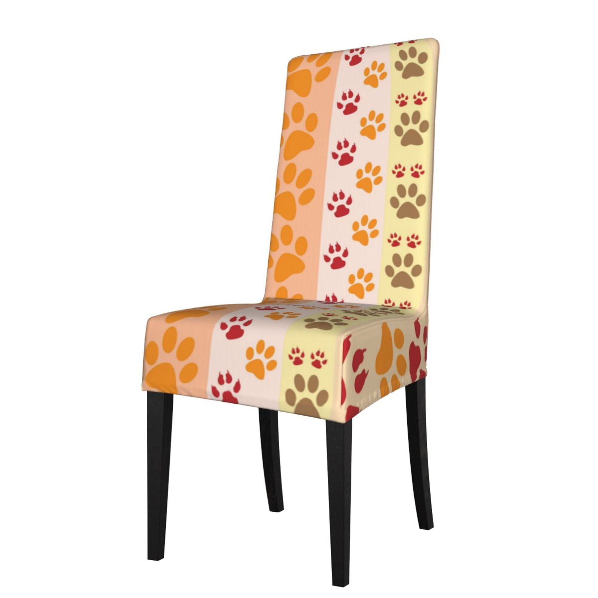 ZICANCN Fun Animal Dog Paw Print Chair Protectors Seat Covers , Dining ...