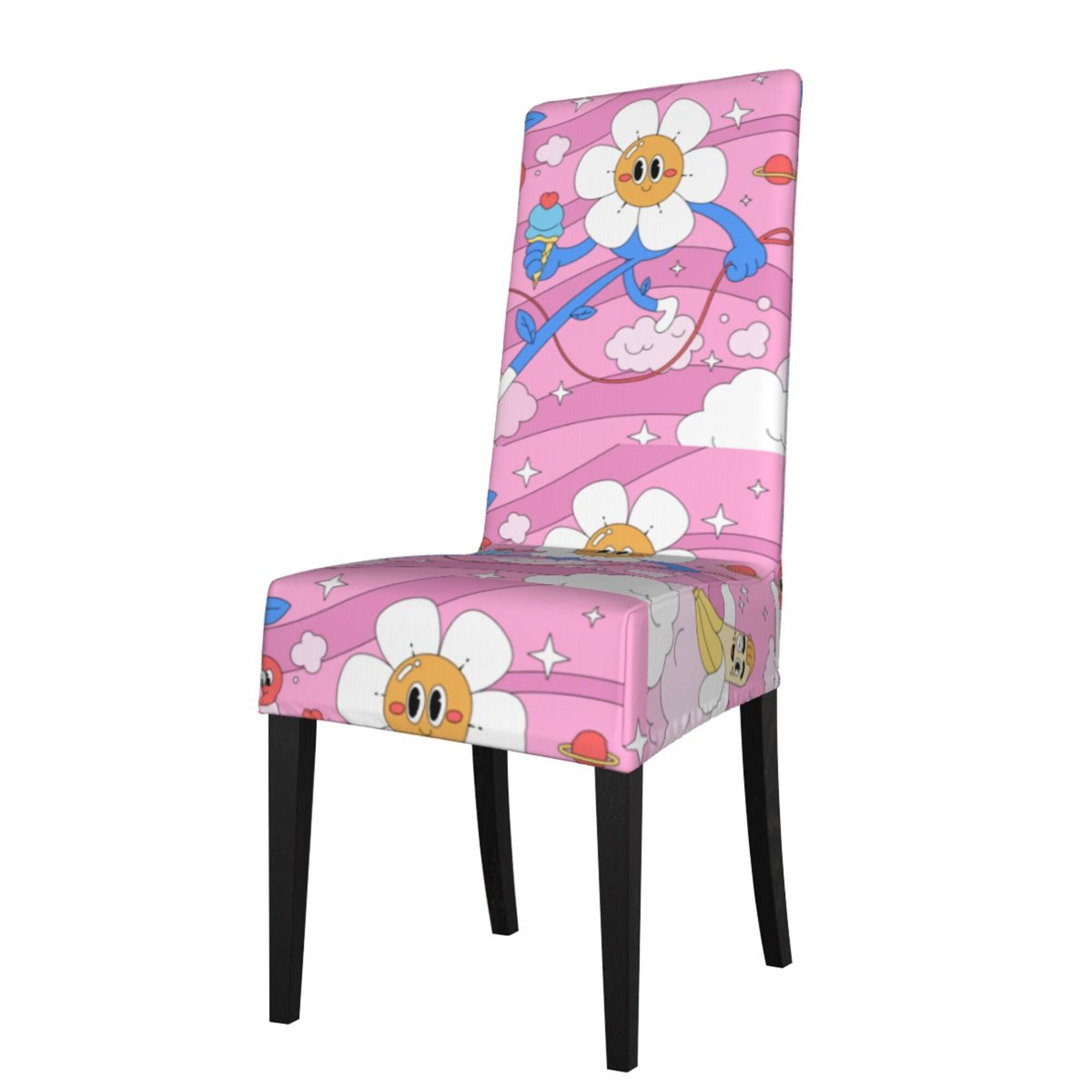 ZICANCN Funny Happy Cartoon Face Chair Protectors Seat Covers , Dining ...