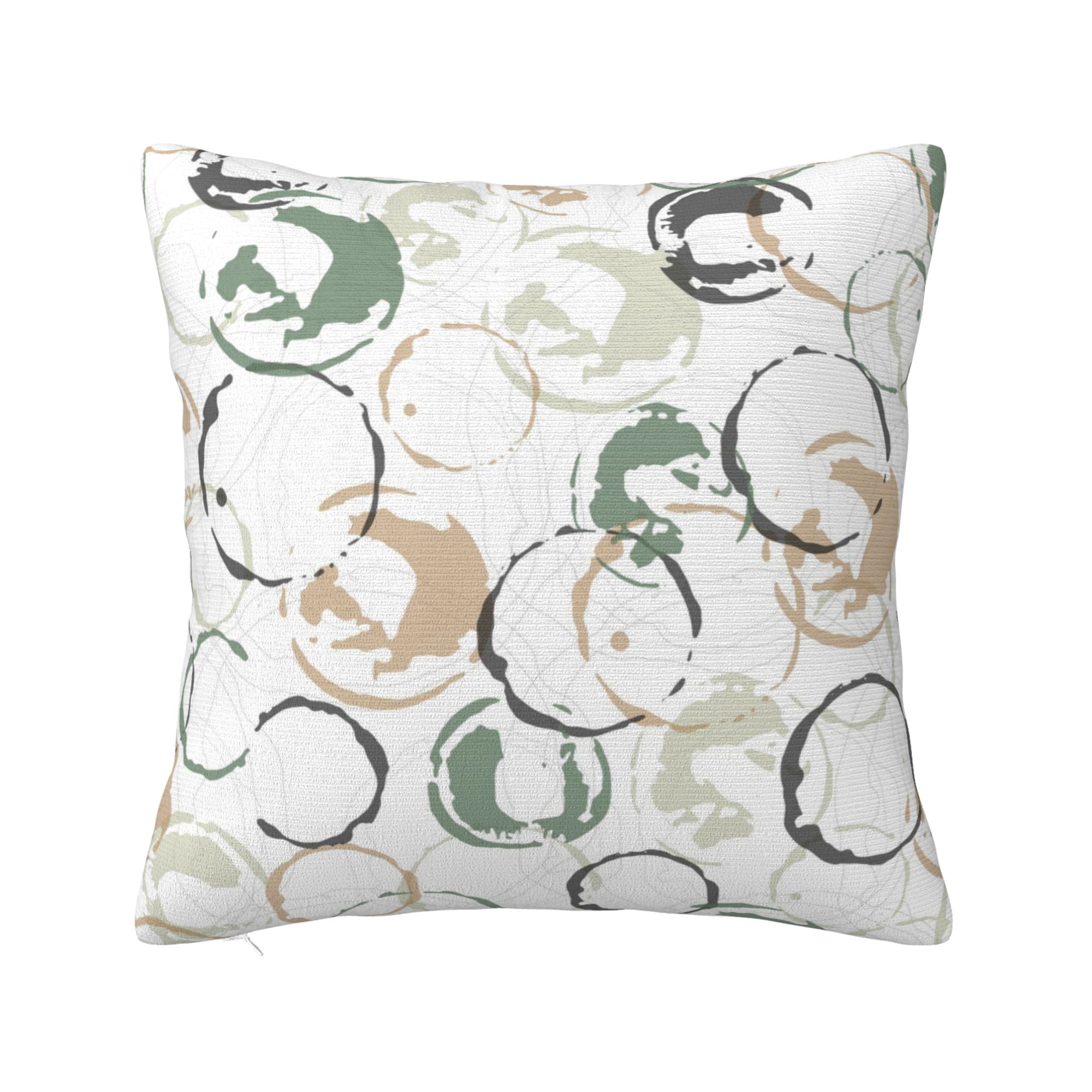 ZICANCN Green Circular Line Throw Pillow Covers, Bed Couch Sofa Knit ...
