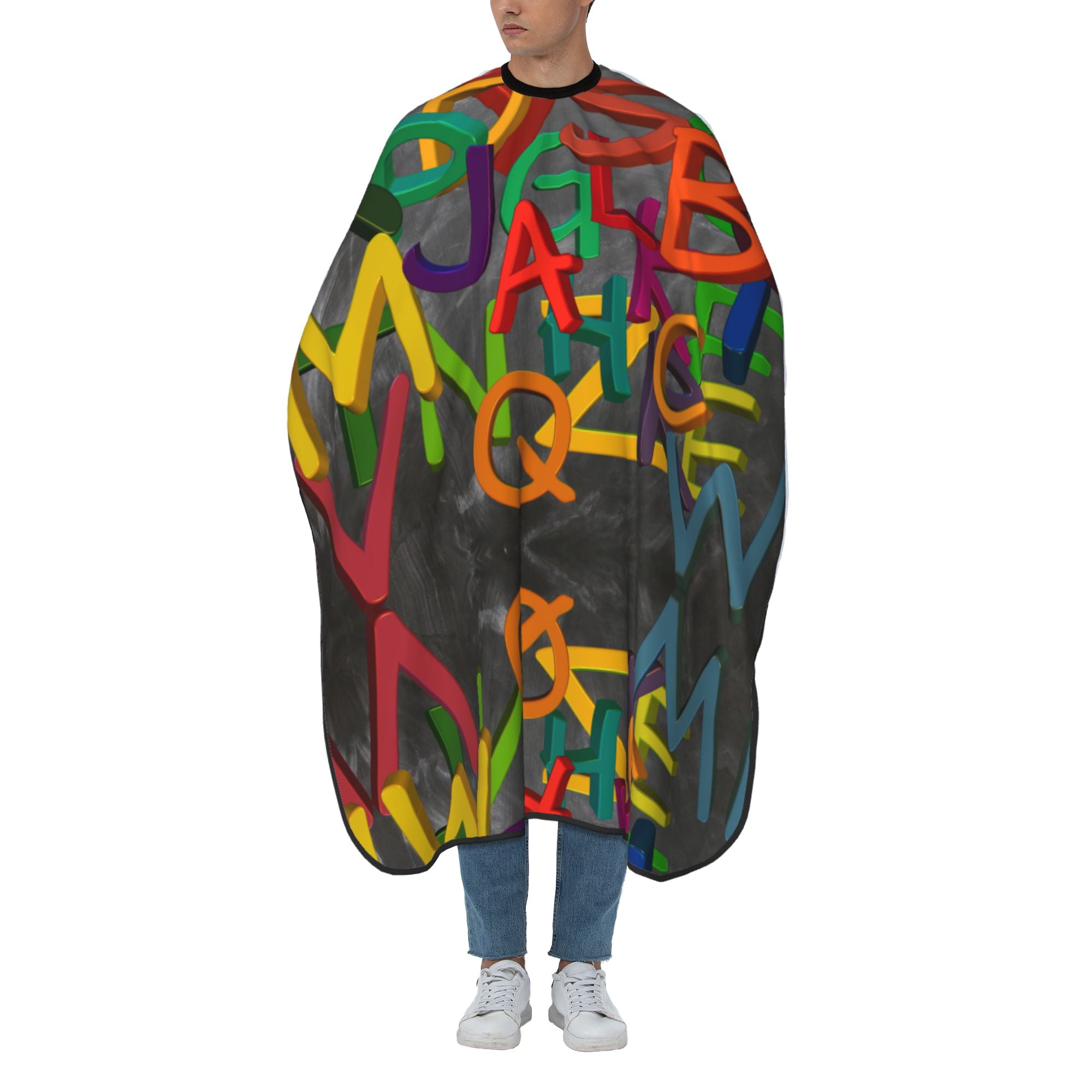 ZICANCN Hair Cutting Cape for Adults-ABC Alphabet Letters Cape Salon Barber Cape for Hair ...
