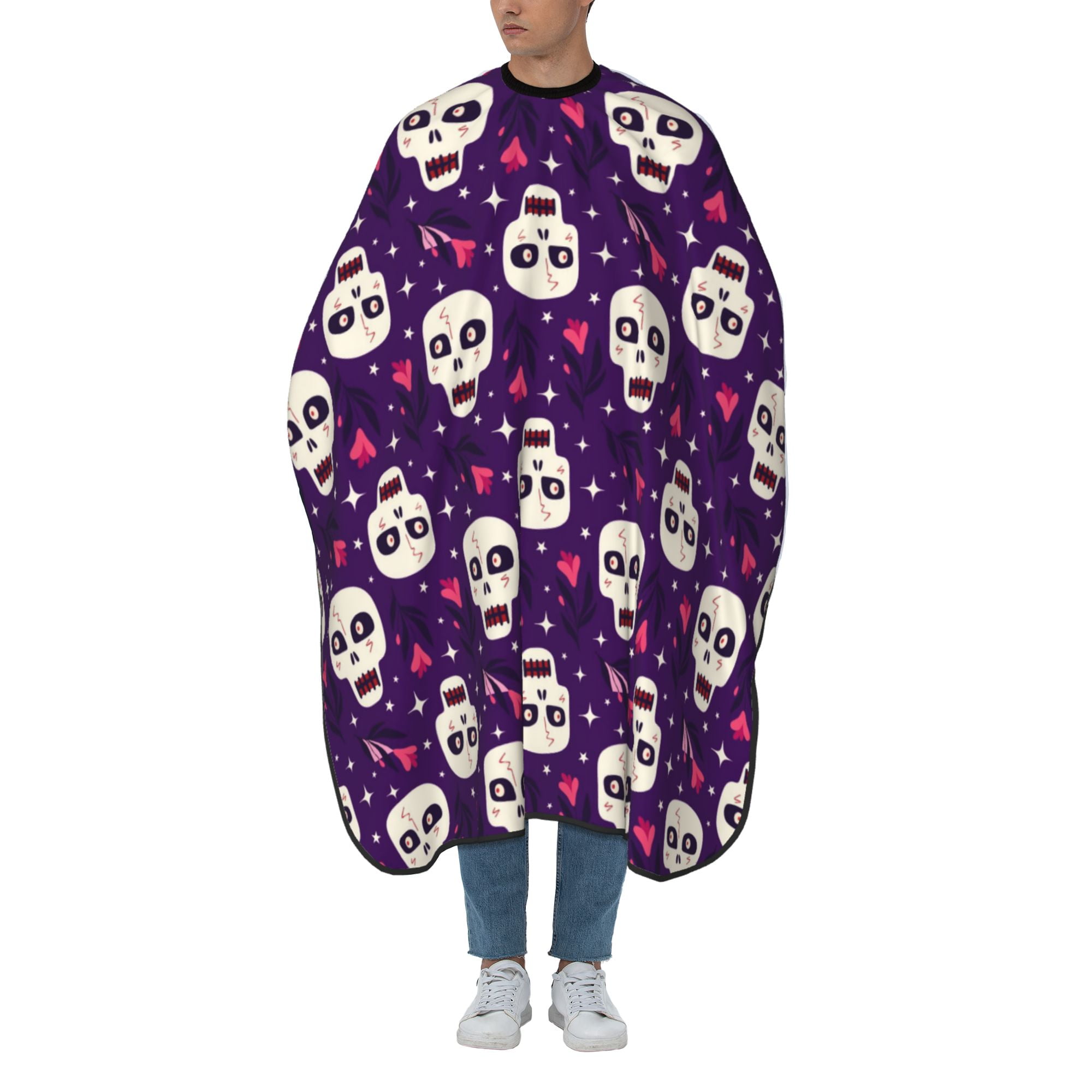 ZICANCN Hair Cutting Cape for Adults, Catrina Muertos Spooky Skeleton ...