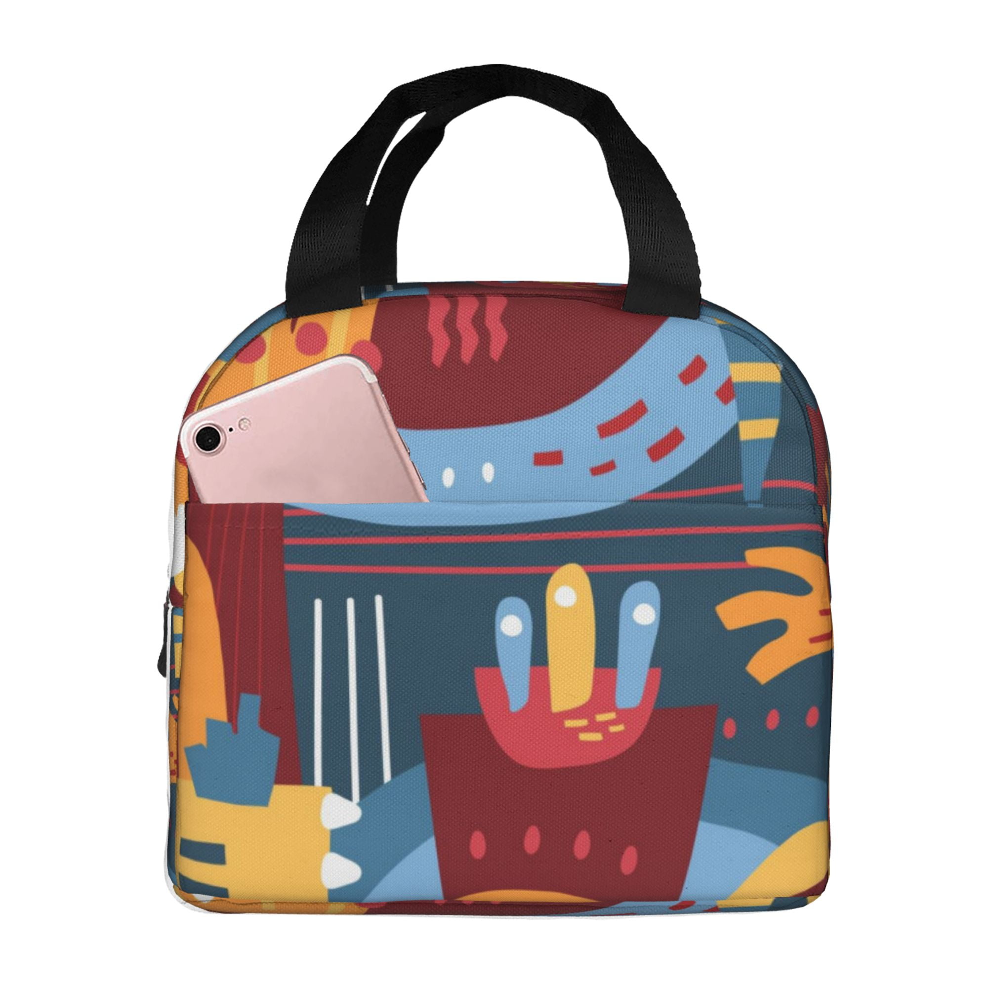 ZICANCN Insulated Lunch Bag for Women Men, Abstract Creative Artist ...