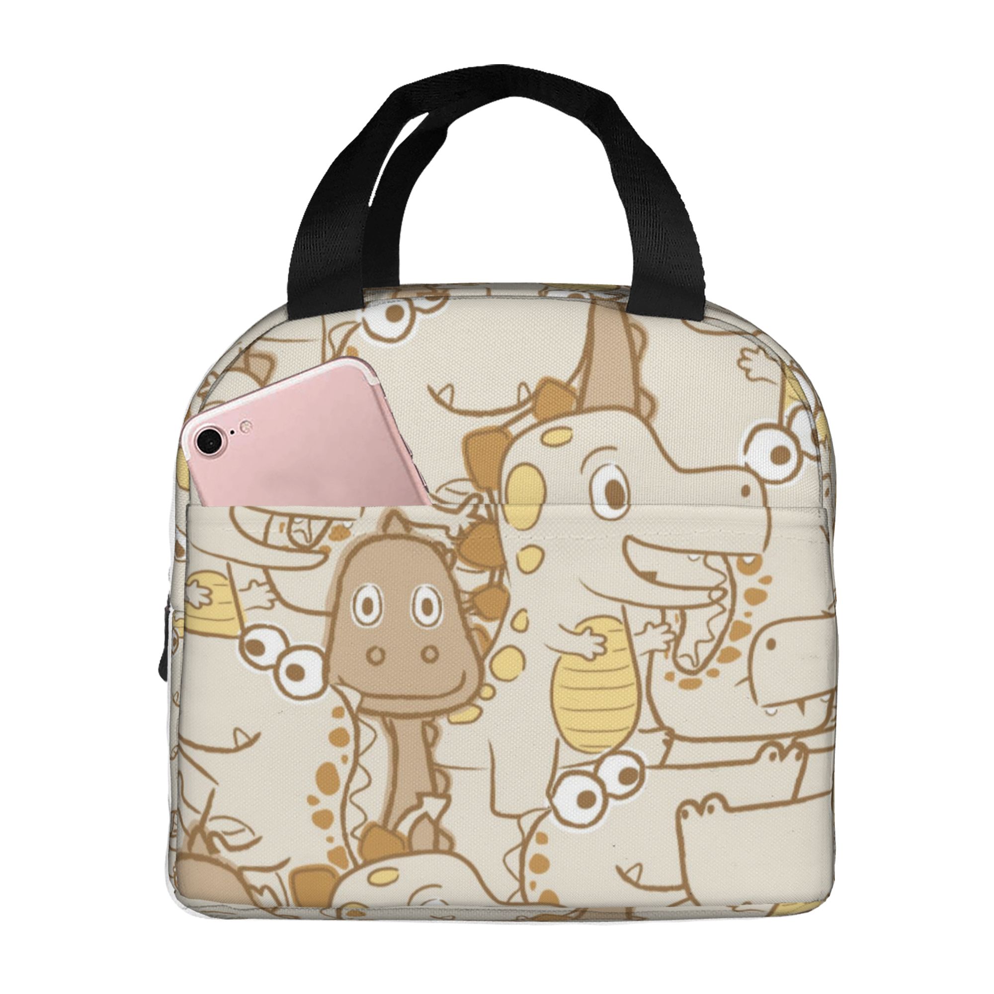 ZICANCN Insulated Lunch Bag for Women Men, Dinosaurs Jurassic Cute Line ...