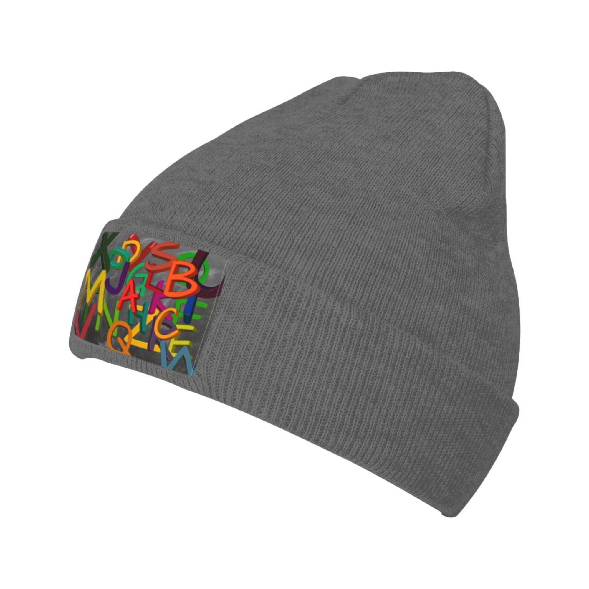 ZICANCN Knit Beanie Hat-ABC Alphabet Letters Winter Cap Soft Warm ...