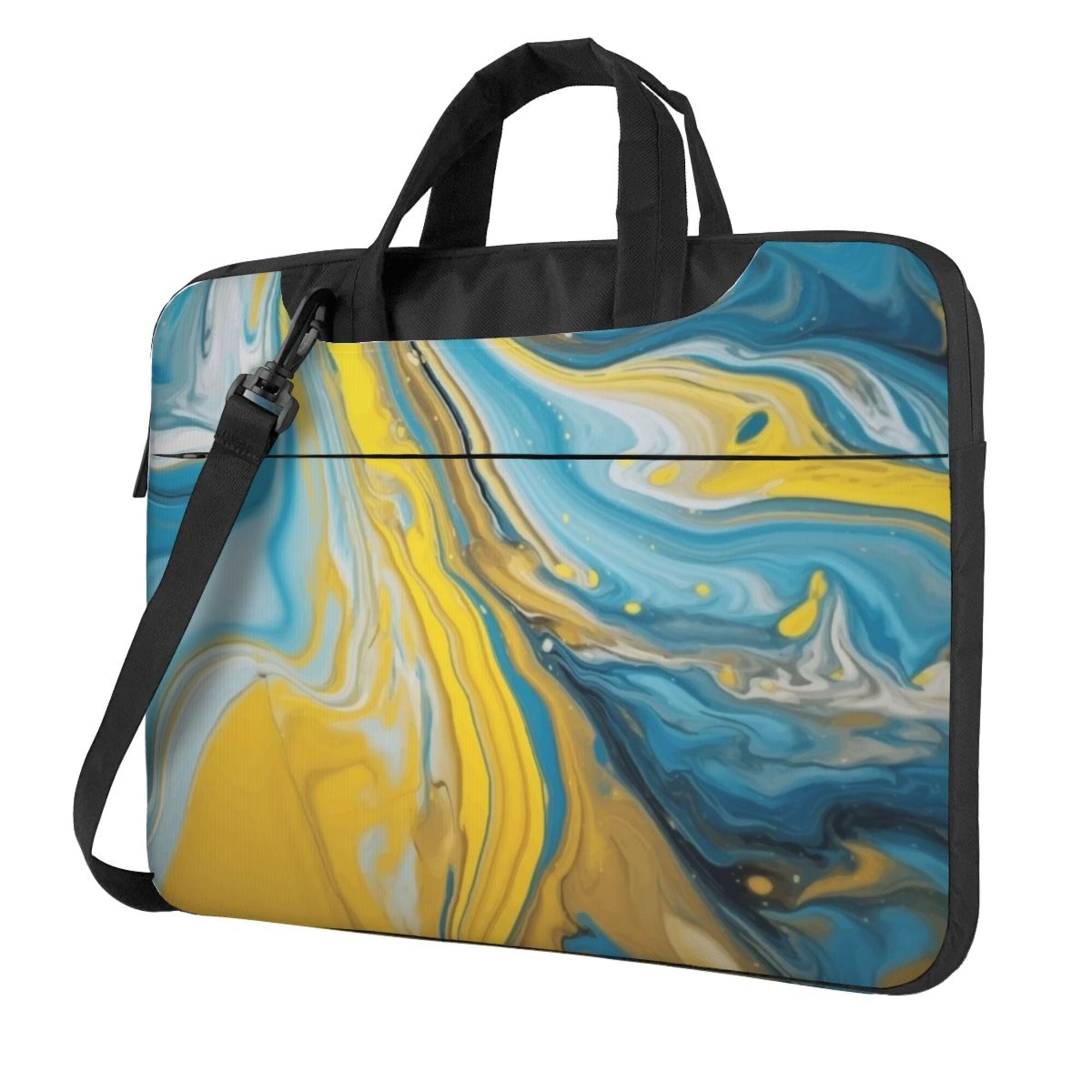 ZICANCN Laptop Case 13 inch, Abstract Luxury Gold Glitter Work Shoulder ...