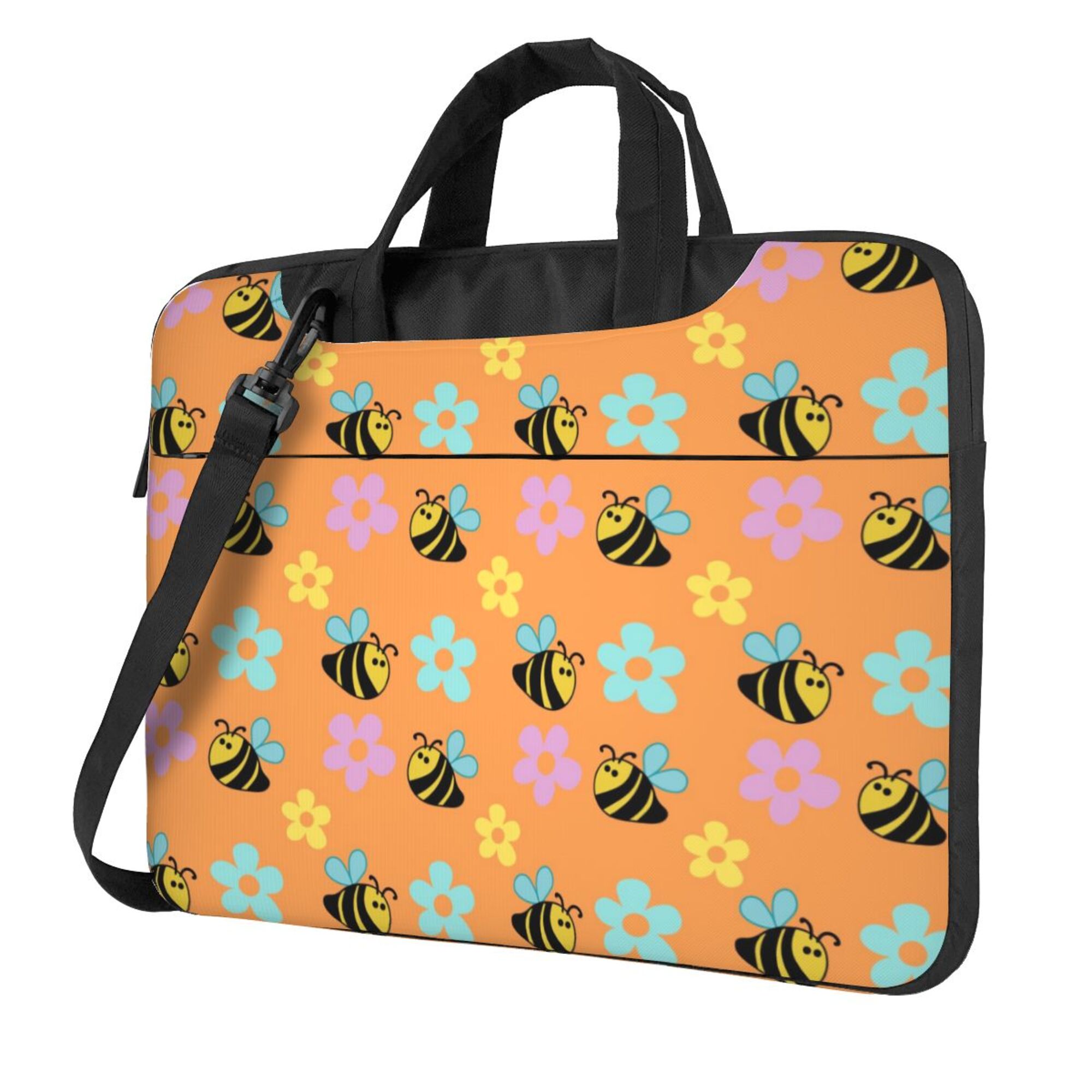 ZICANCN Laptop Case 13 inch, Bees Seamless Work Shoulder Messenger ...