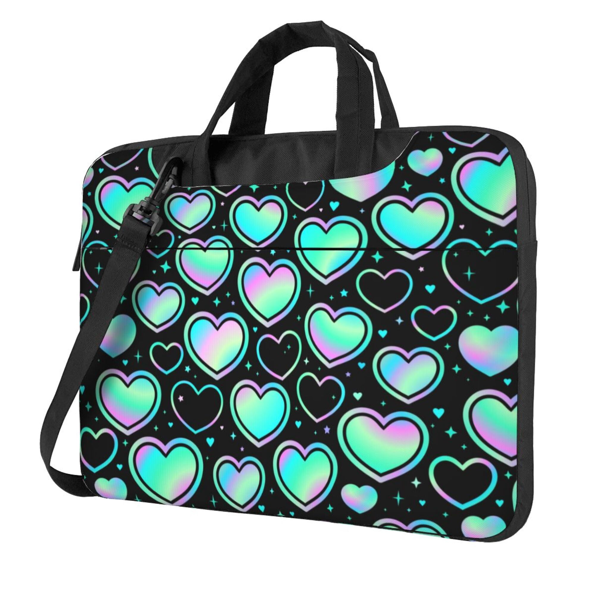 ZICANCN Laptop Case 13 inch, Colorful Sparkling Heart Work Shoulder ...