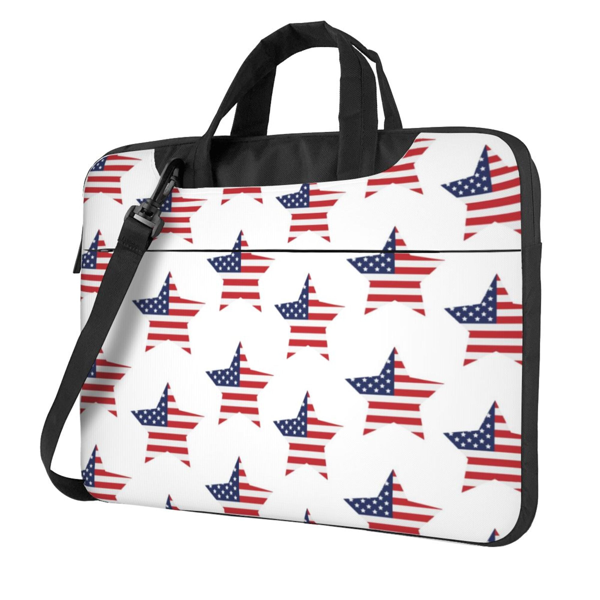 ZICANCN Laptop Case 13 inch, Patriotic Usa Flag Star Work Shoulder ...