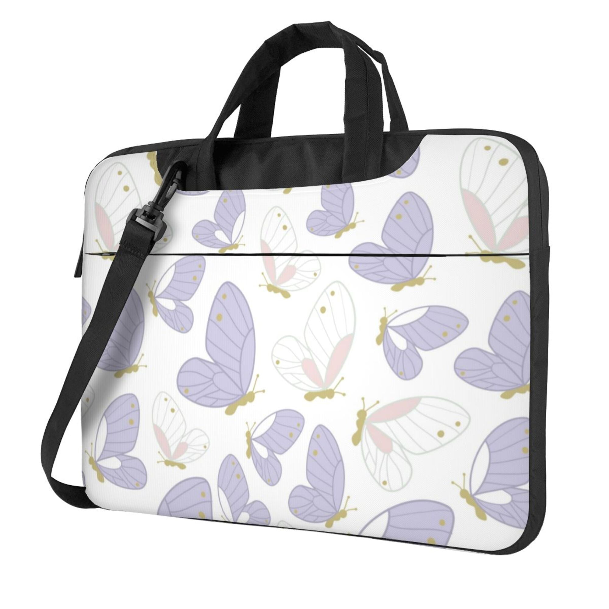 ZICANCN Laptop Case 13 inch, Purple Butterflies White Background Work ...