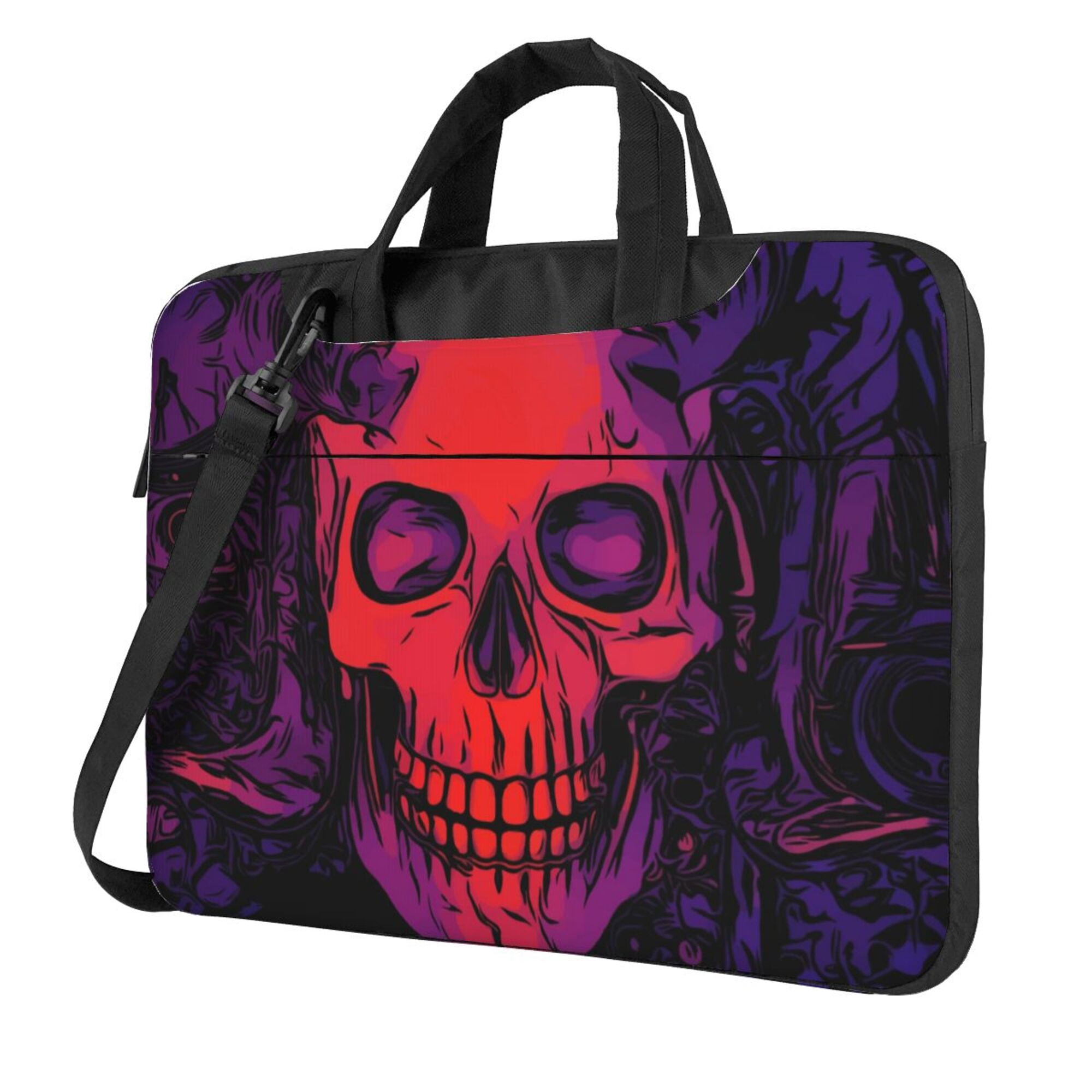 ZICANCN Laptop Case 13 inch, Skull Purple Death Goth Work Shoulder ...