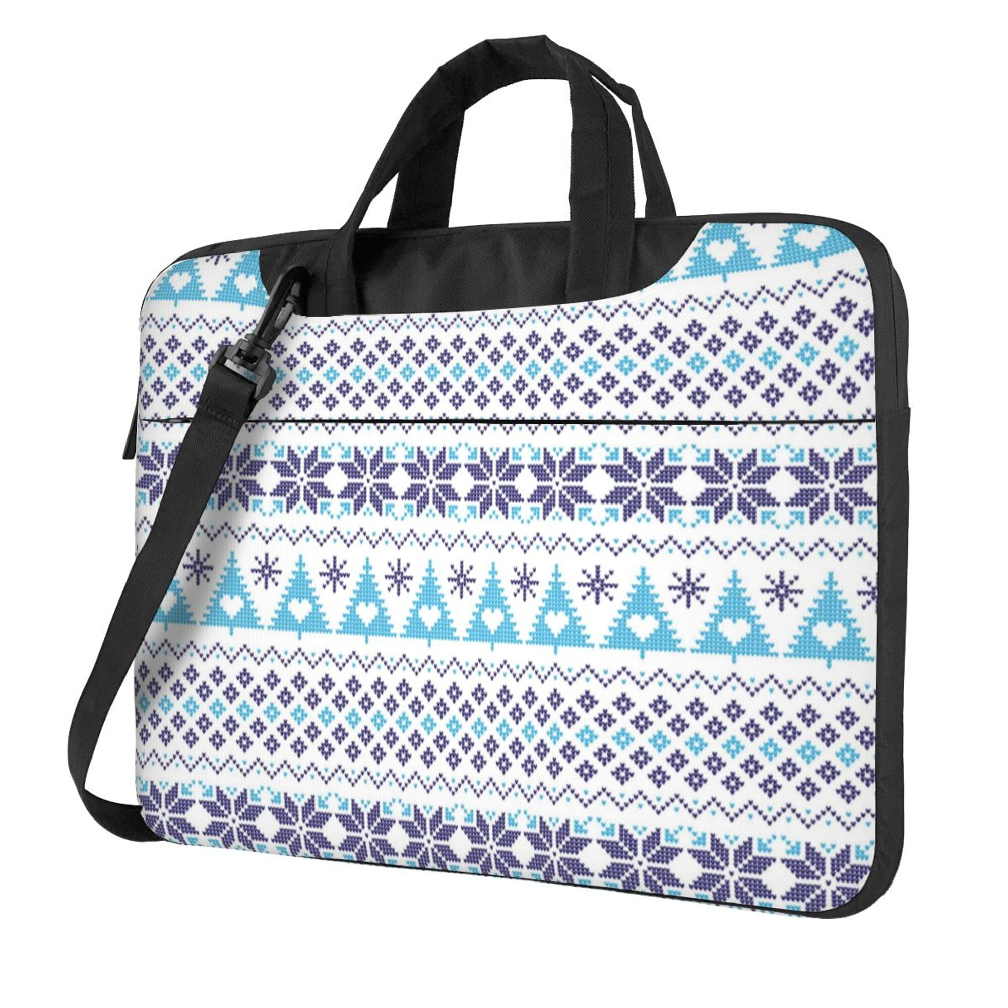 ZICANCN Laptop Case 13 inch, Winter Snow Blue Background Work Shoulder ...