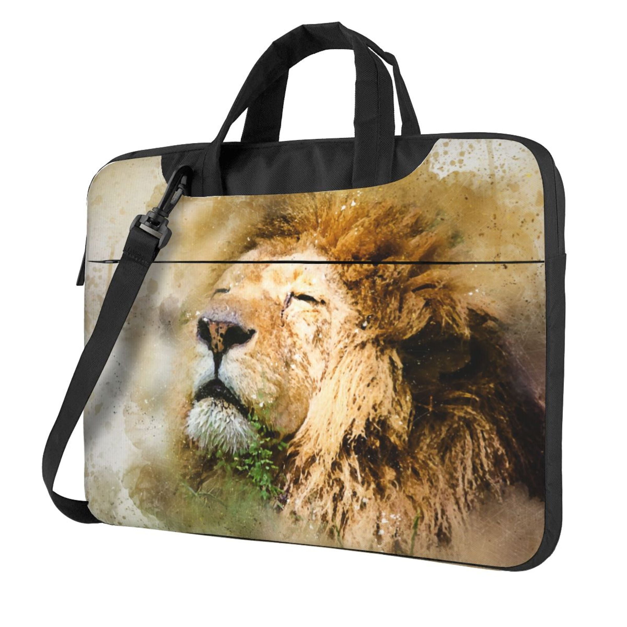 ZICANCN Laptop Case 14 inch, African Lion Work Shoulder Messenger ...